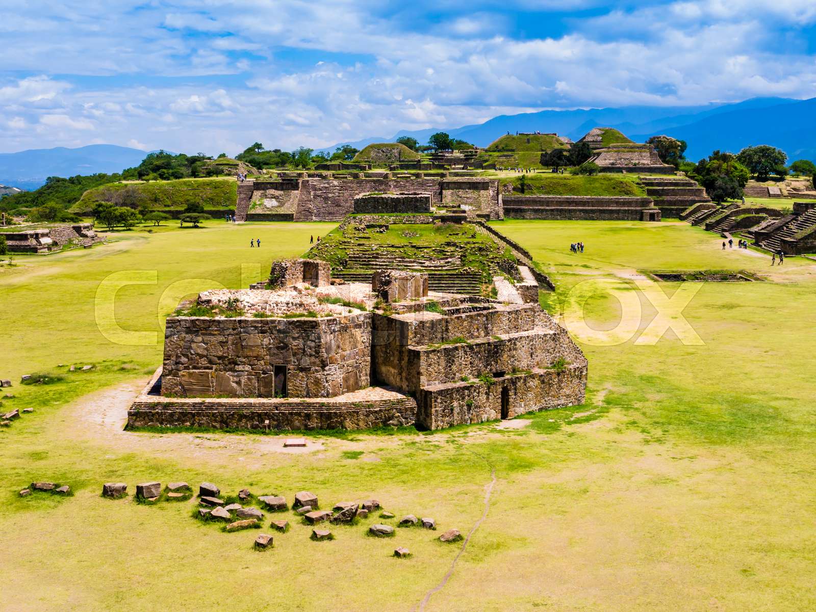 Panoramic view of Monte Alban, the ancient city of Zapotecs, Oaxaca, Mexico | Stock image ...