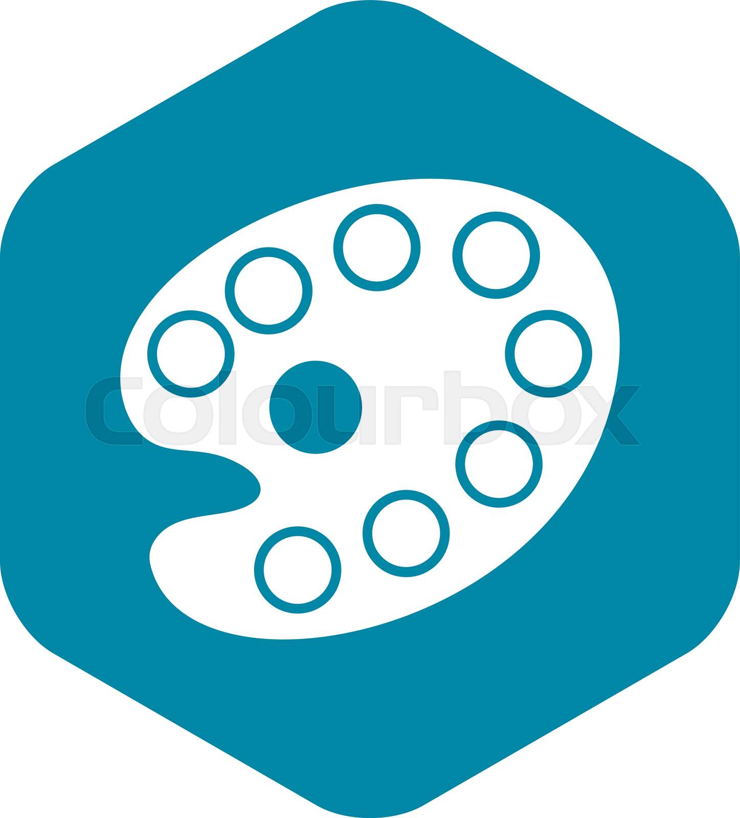 Art palette icon, simple style | Stock vector | Colourbox