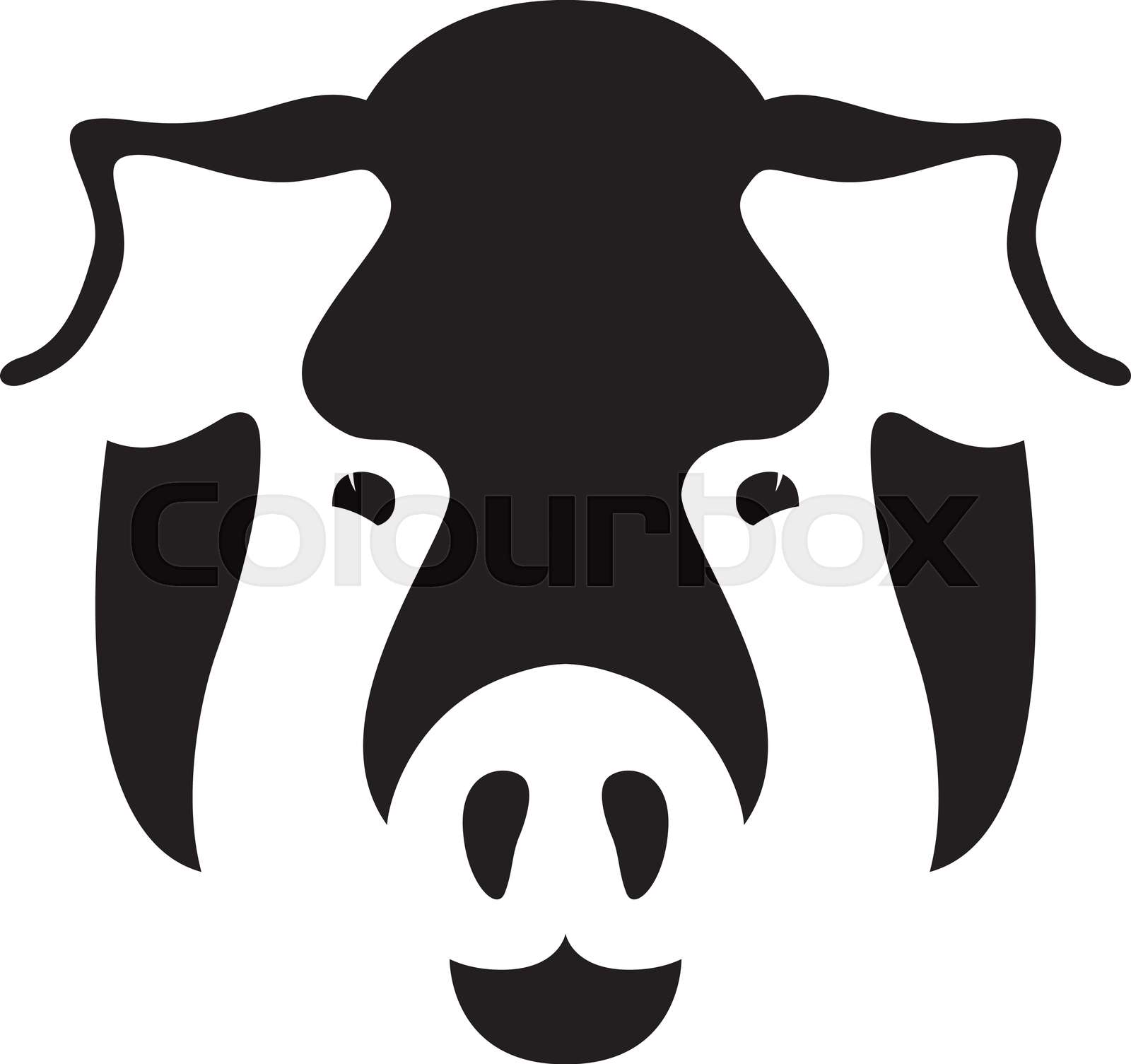 pig face | Stock vector | Colourbox