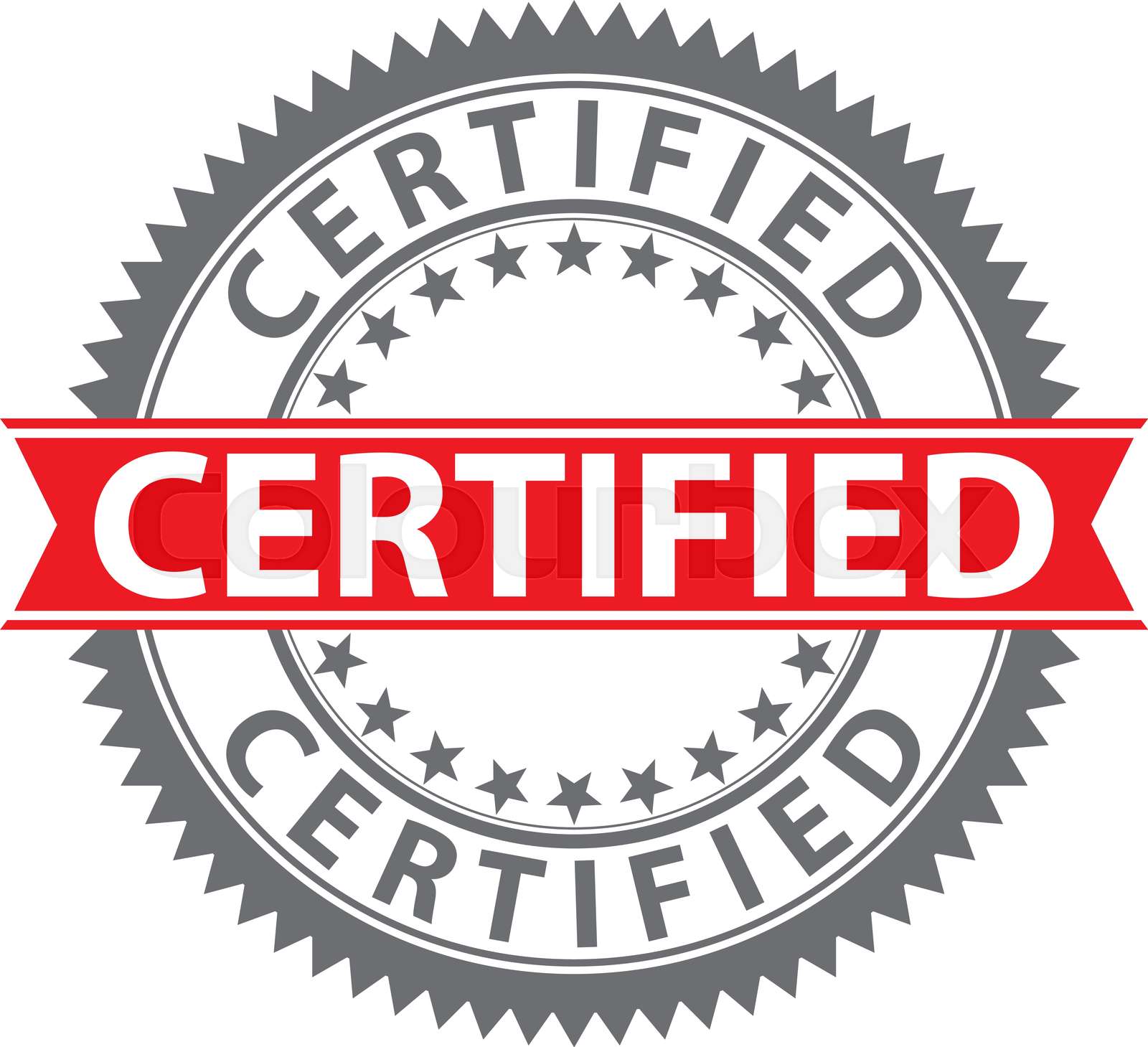 Certified stamp, certified badge, vector illustration | Stock vector ...