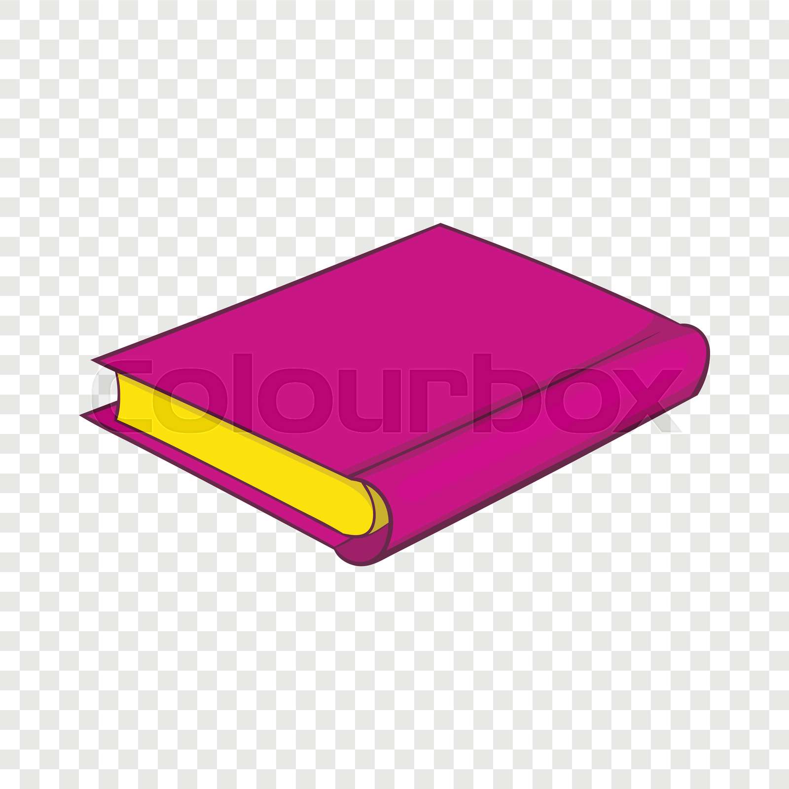 Pink book icon, cartoon style | Stock vector | Colourbox