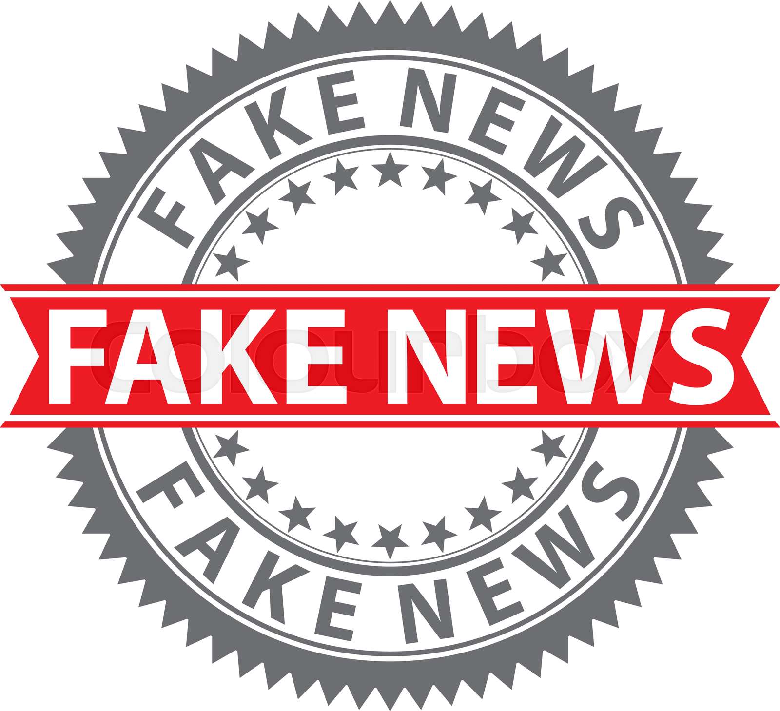 Fake news sign, fake news badge, vector illustration | Stock vector ...
