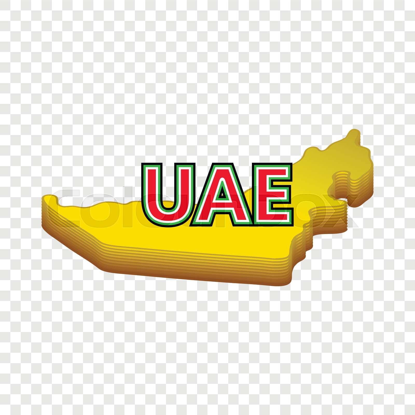 Map of UAE icon, cartoon style | Stock vector | Colourbox