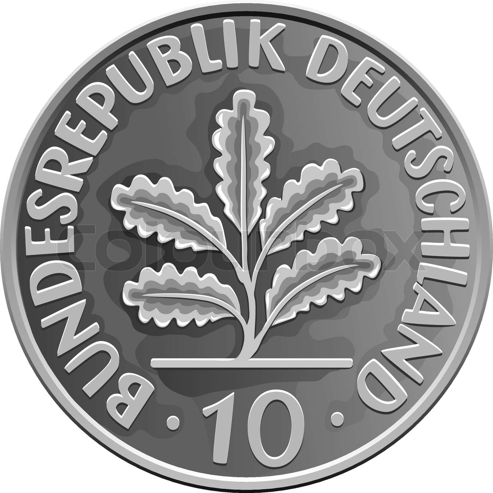 vector Germany Money gold coin with heraldic eagle | Stock vector ...
