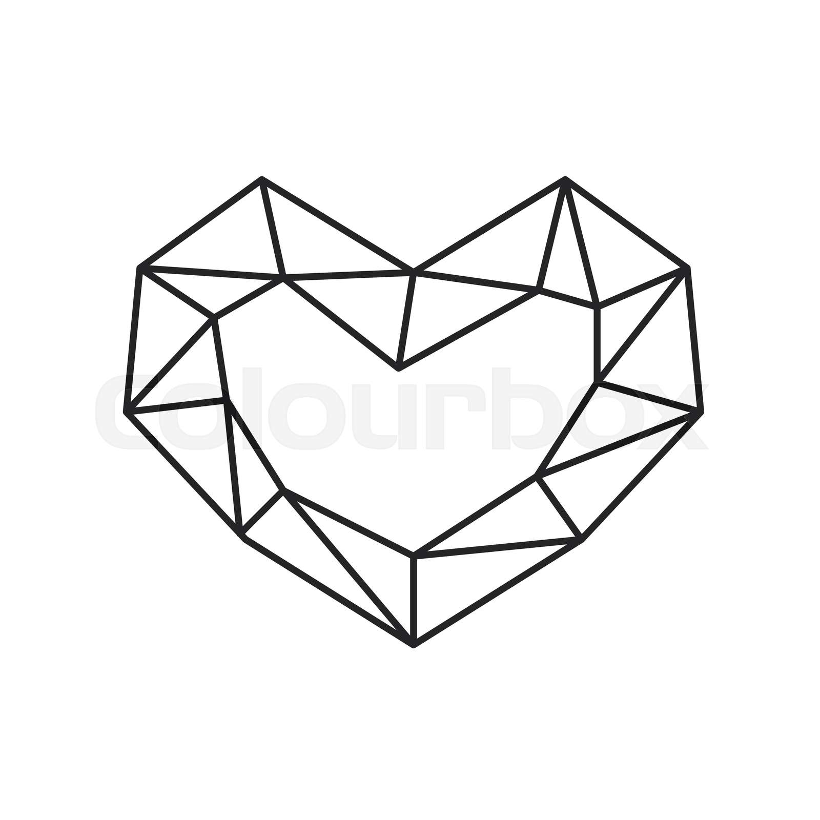 Geometric Heart Shape