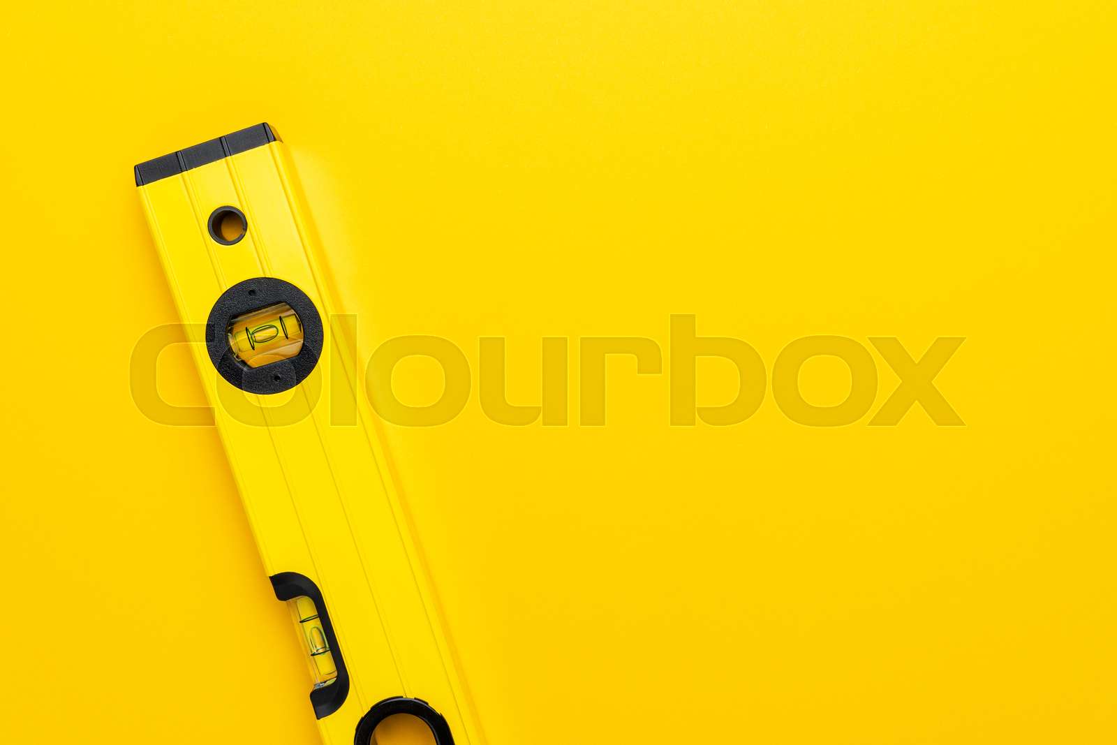 yellow spirit level | Stock image | Colourbox