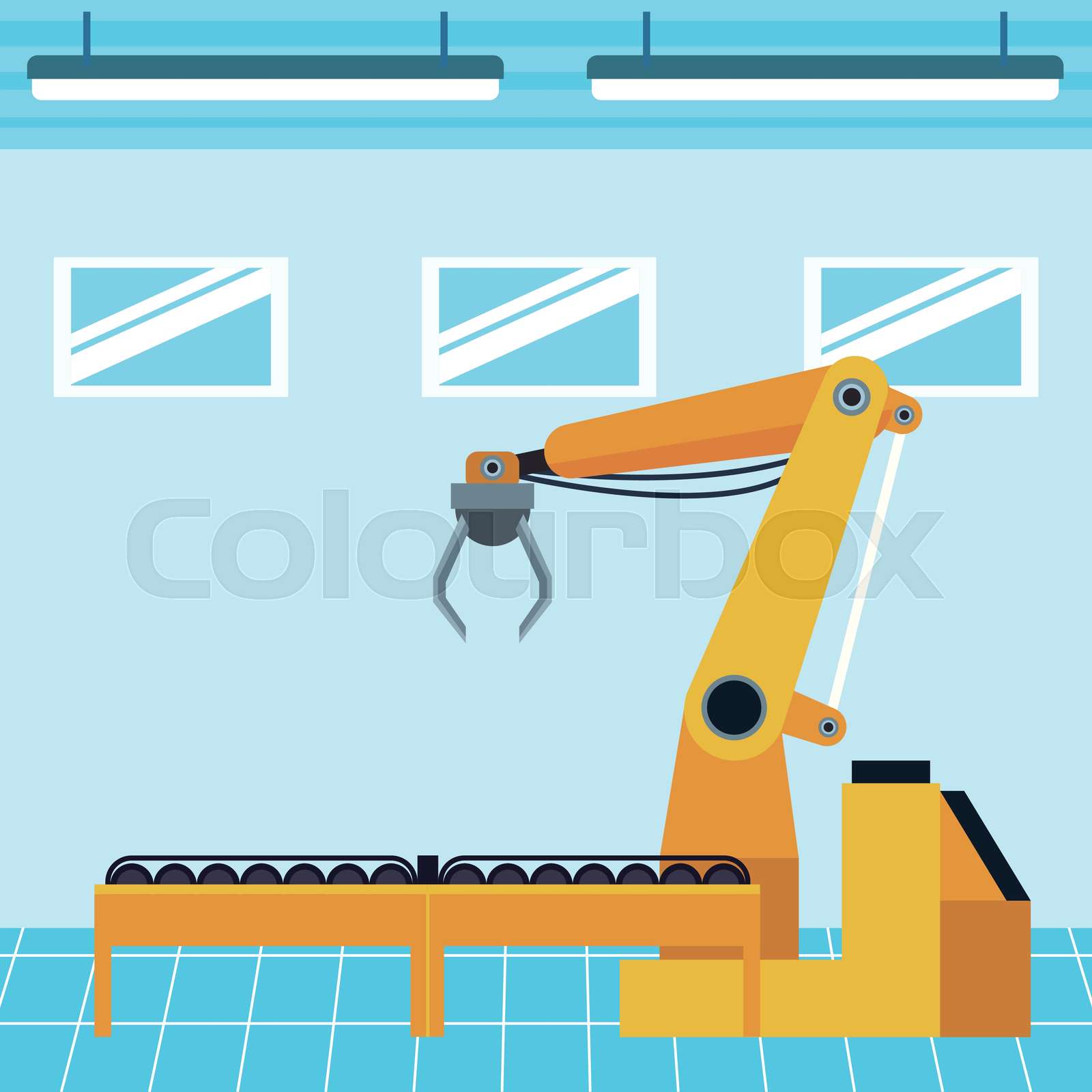 industry manufacturing cartoon | Stock vector | Colourbox