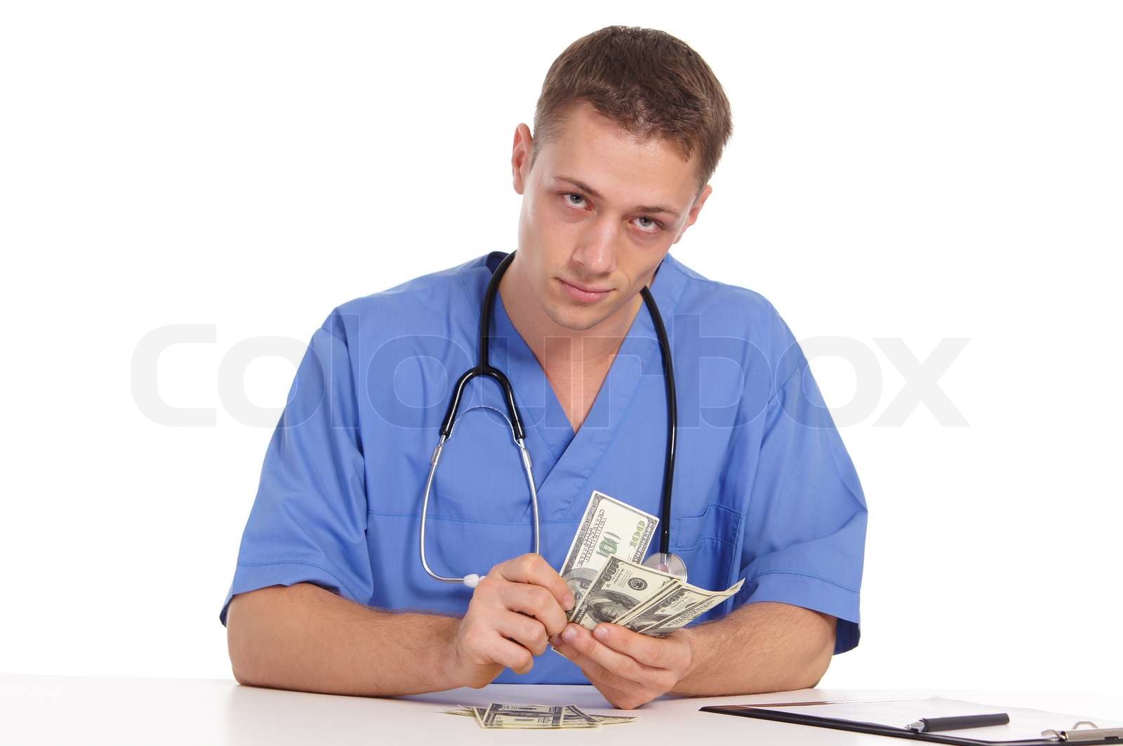 doctor and cash | Stock image | Colourbox