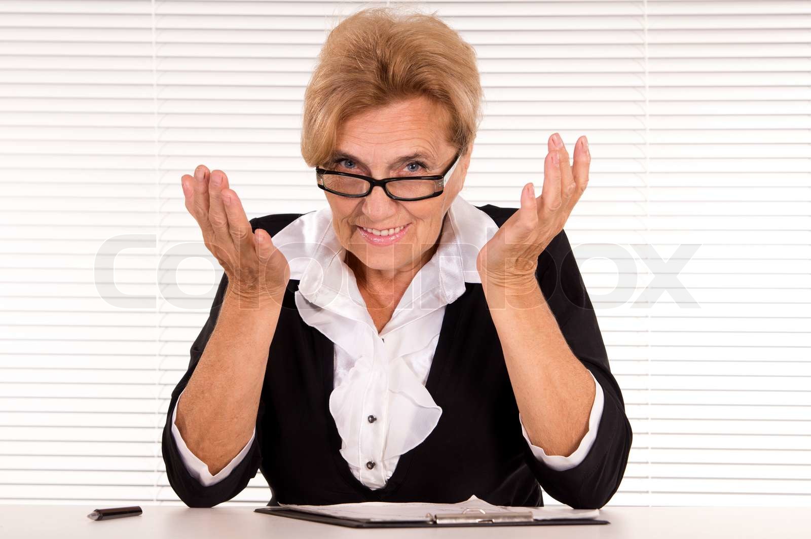 senior worker portrait | Stock image | Colourbox