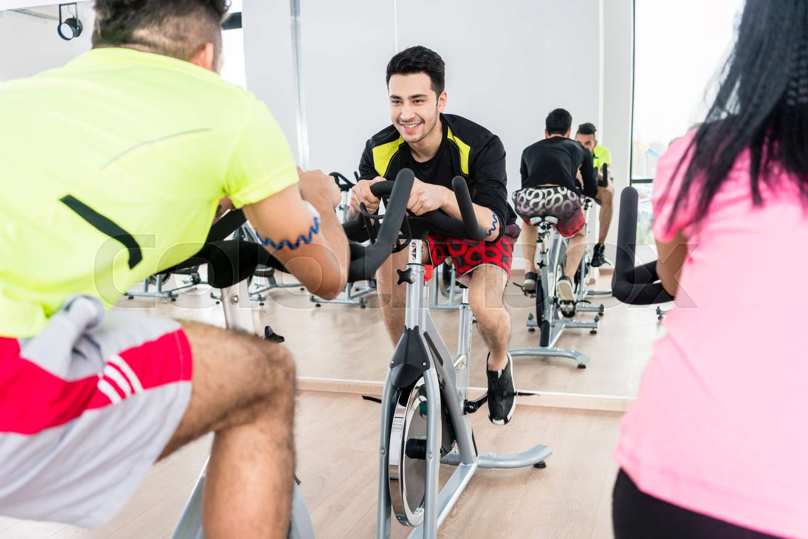 Man reflection on gym mirror | Stock image | Colourbox