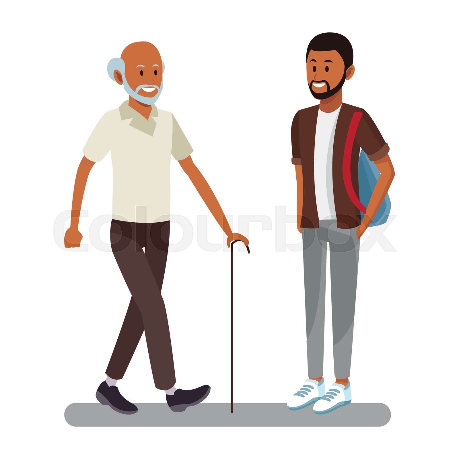 friends young man cartoon | Stock vector | Colourbox