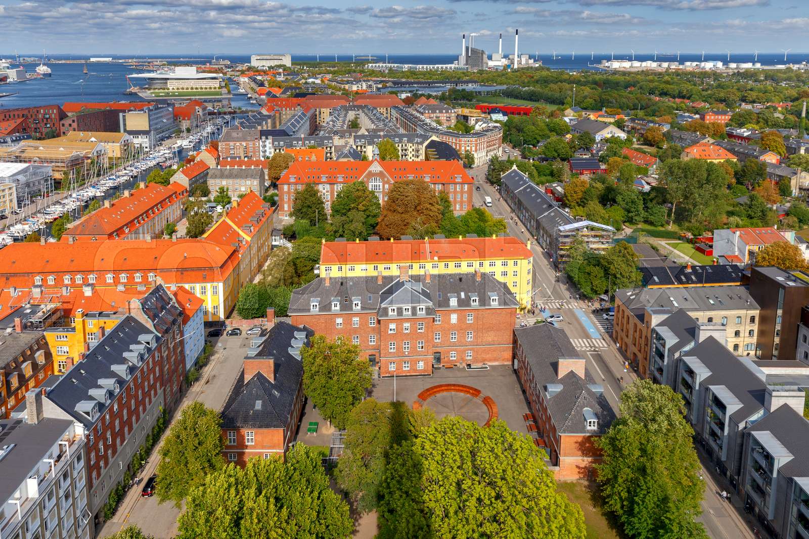 Copenhagen. Aerial view of the city. | Stock image | Colourbox