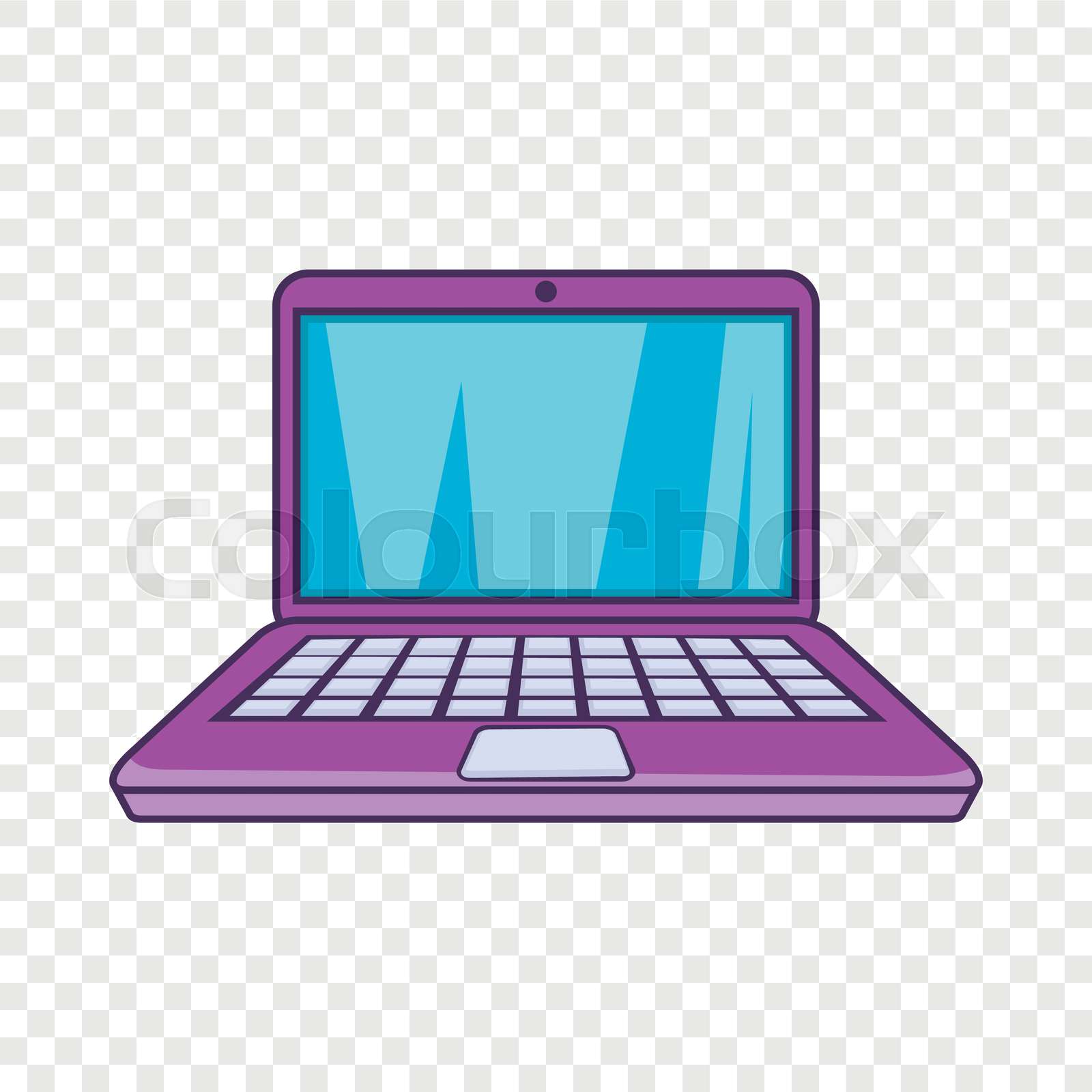 Laptop icon, cartoon style | Stock vector | Colourbox