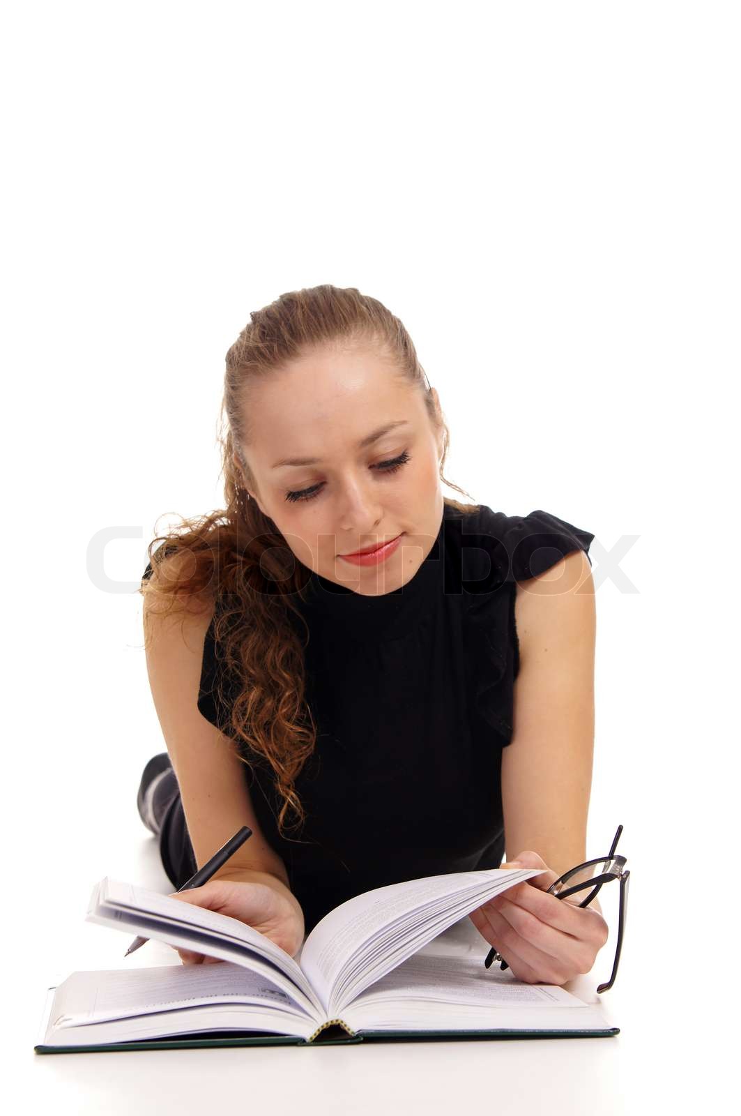 girl and book | Stock image | Colourbox