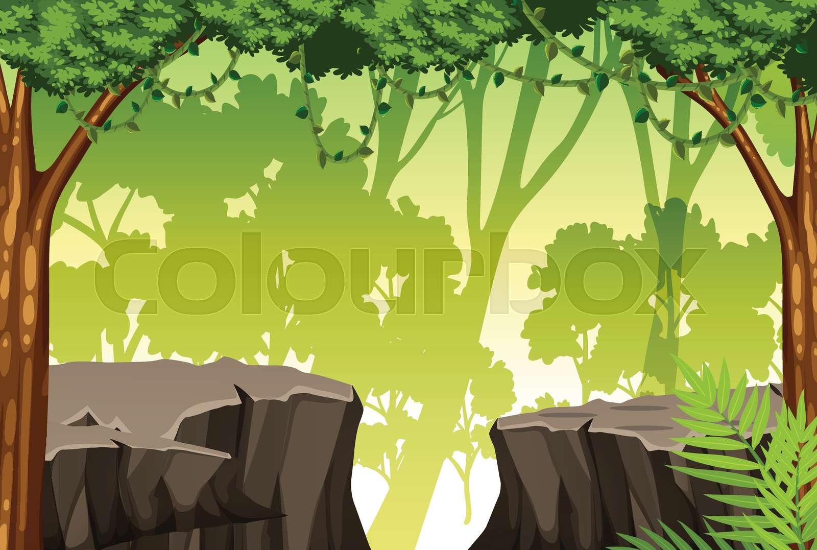 A mountain cliff scene - Stock Image - Everypixel