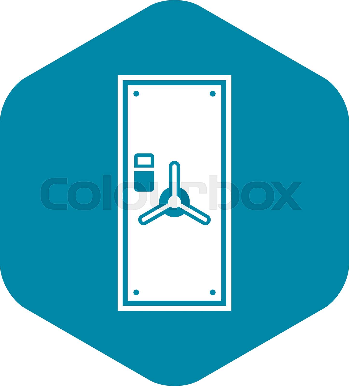 Safe door icon, simple style | Stock vector | Colourbox
