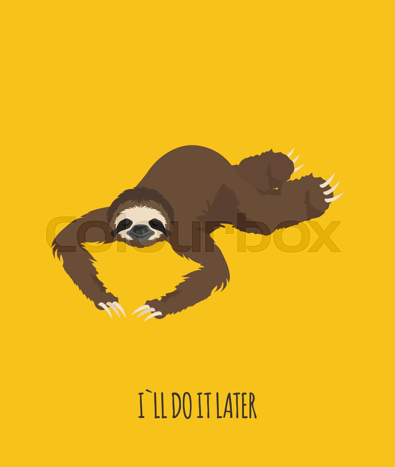 The story of one sloth. Outdoors. Funny cartoon sloths in different ...