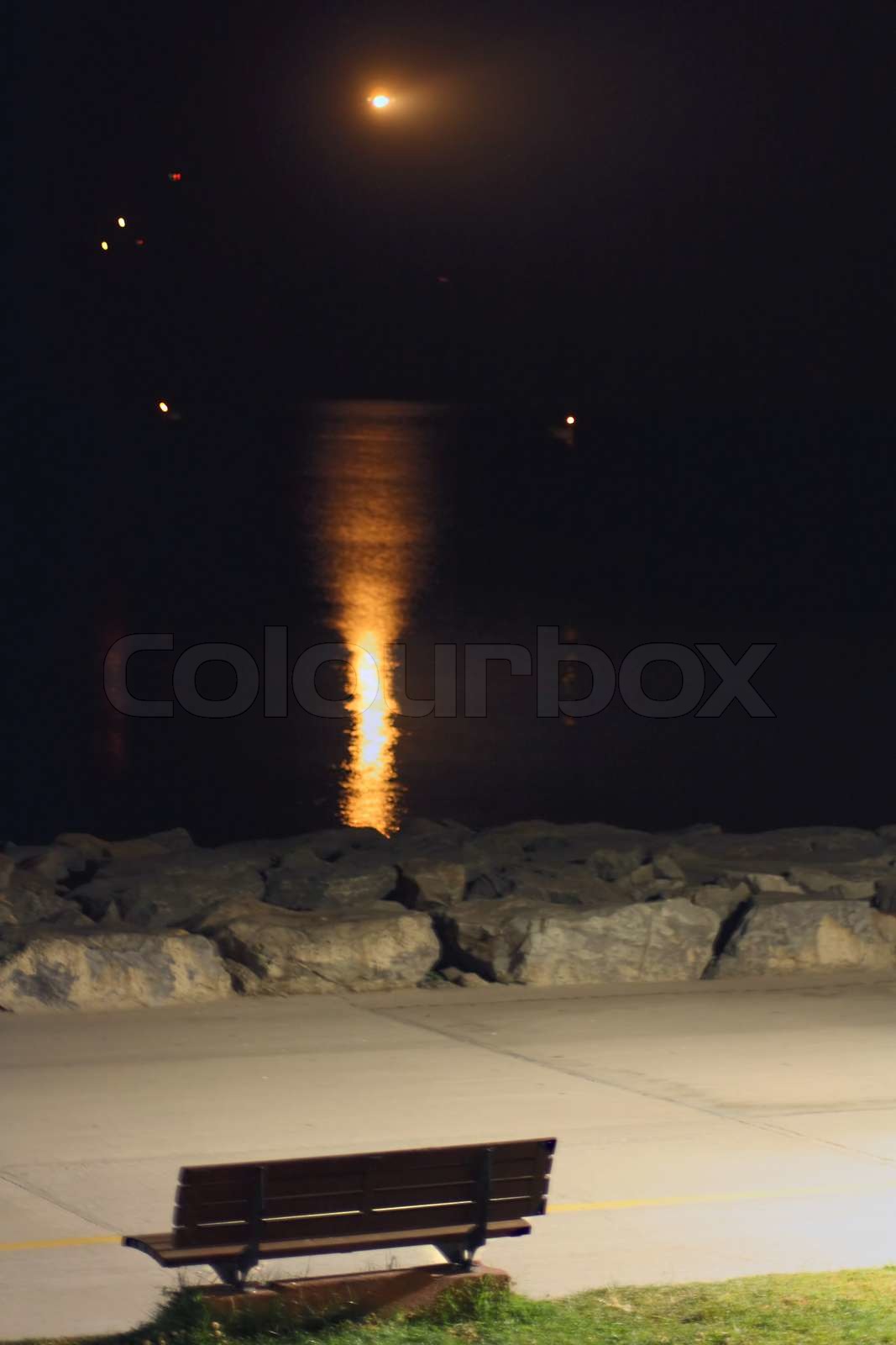 The seashore at night | Stock image | Colourbox