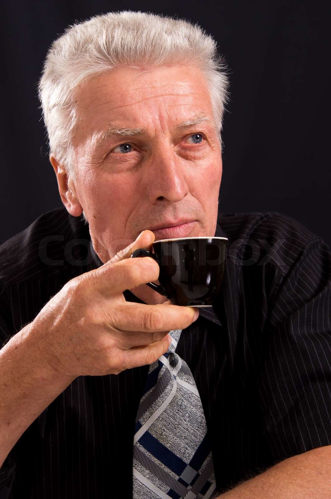 old man with cup | Stock image | Colourbox