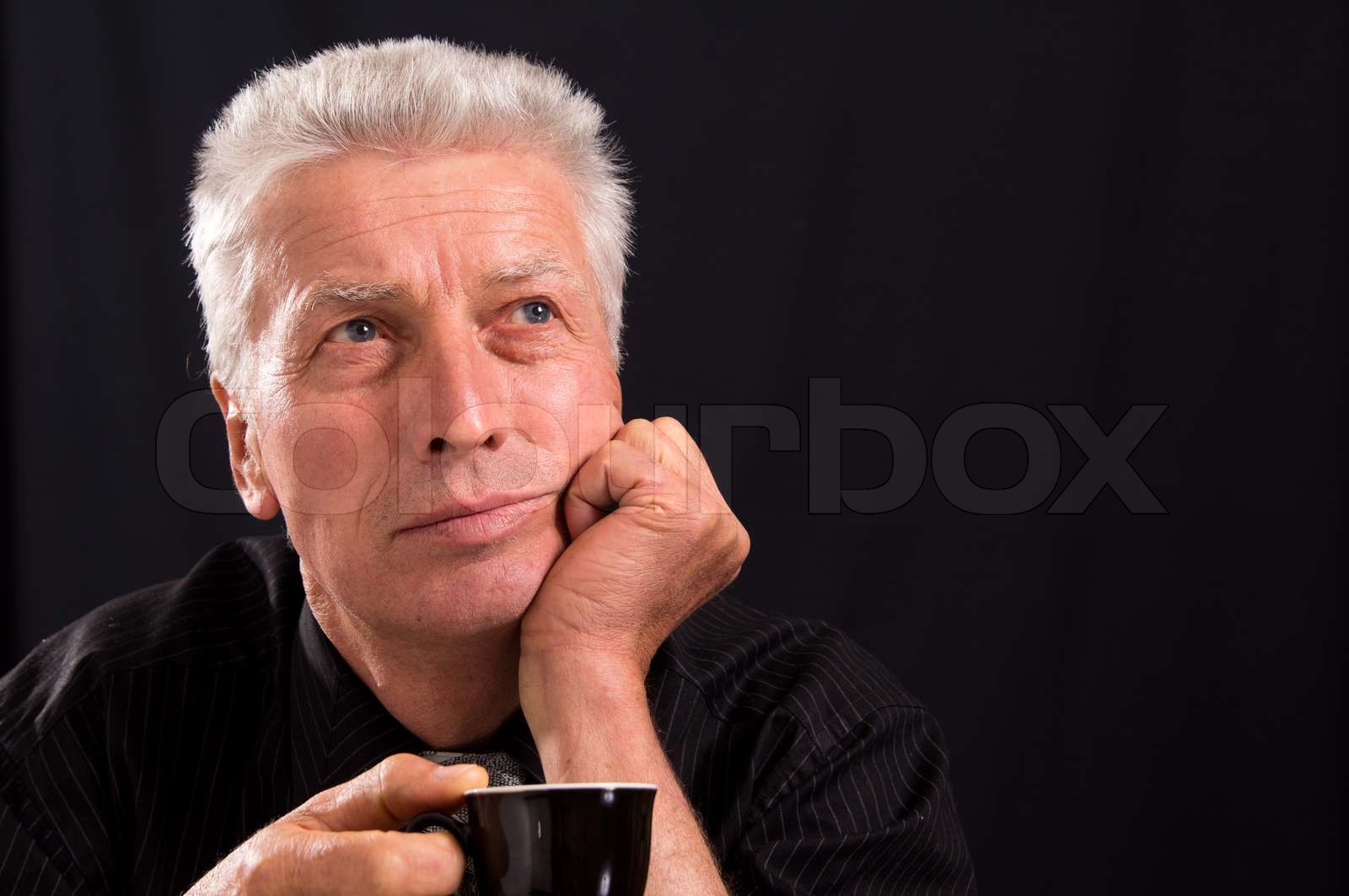 old man with cup | Stock image | Colourbox