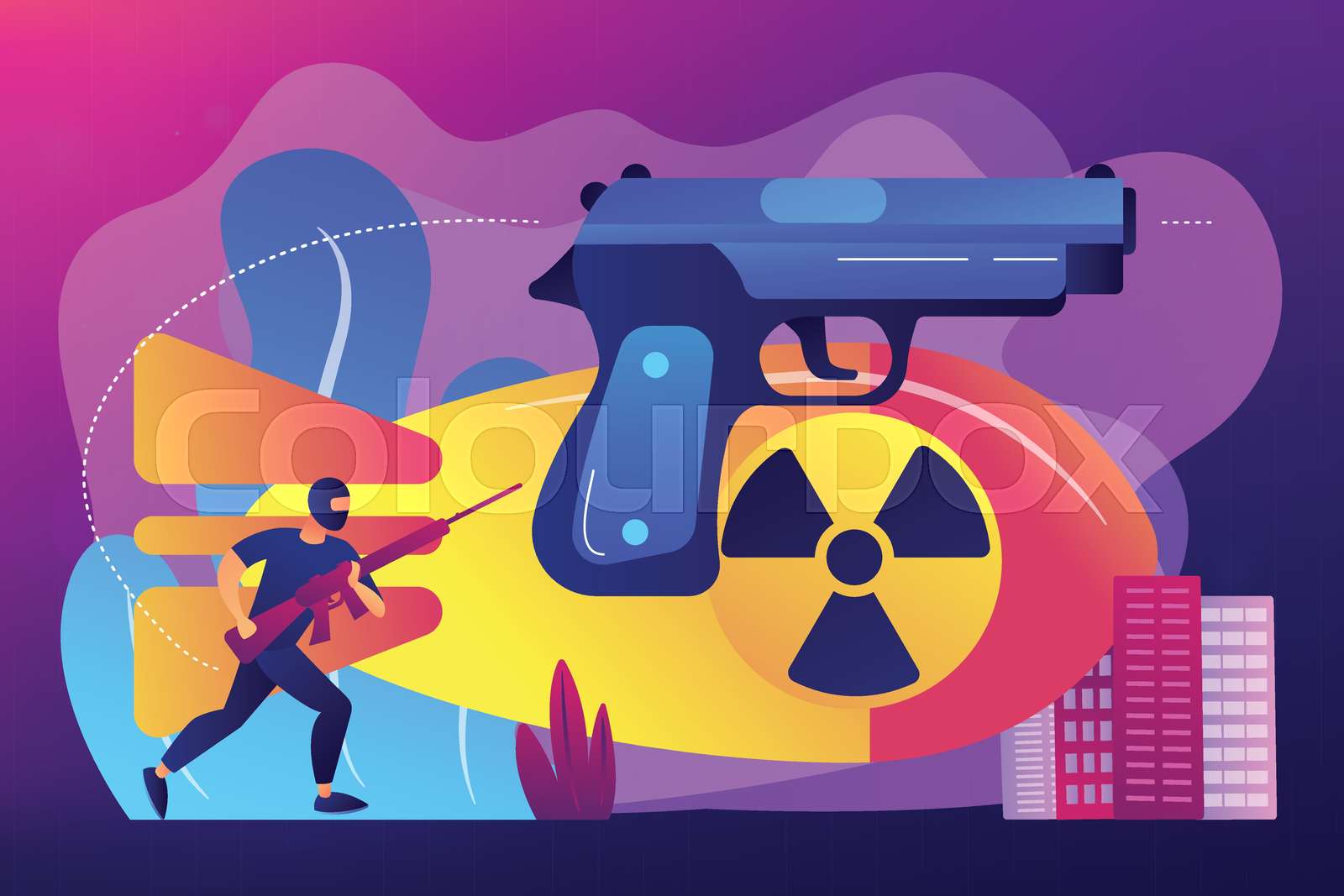 International terrorism concept vector illustration. | Stock vector ...