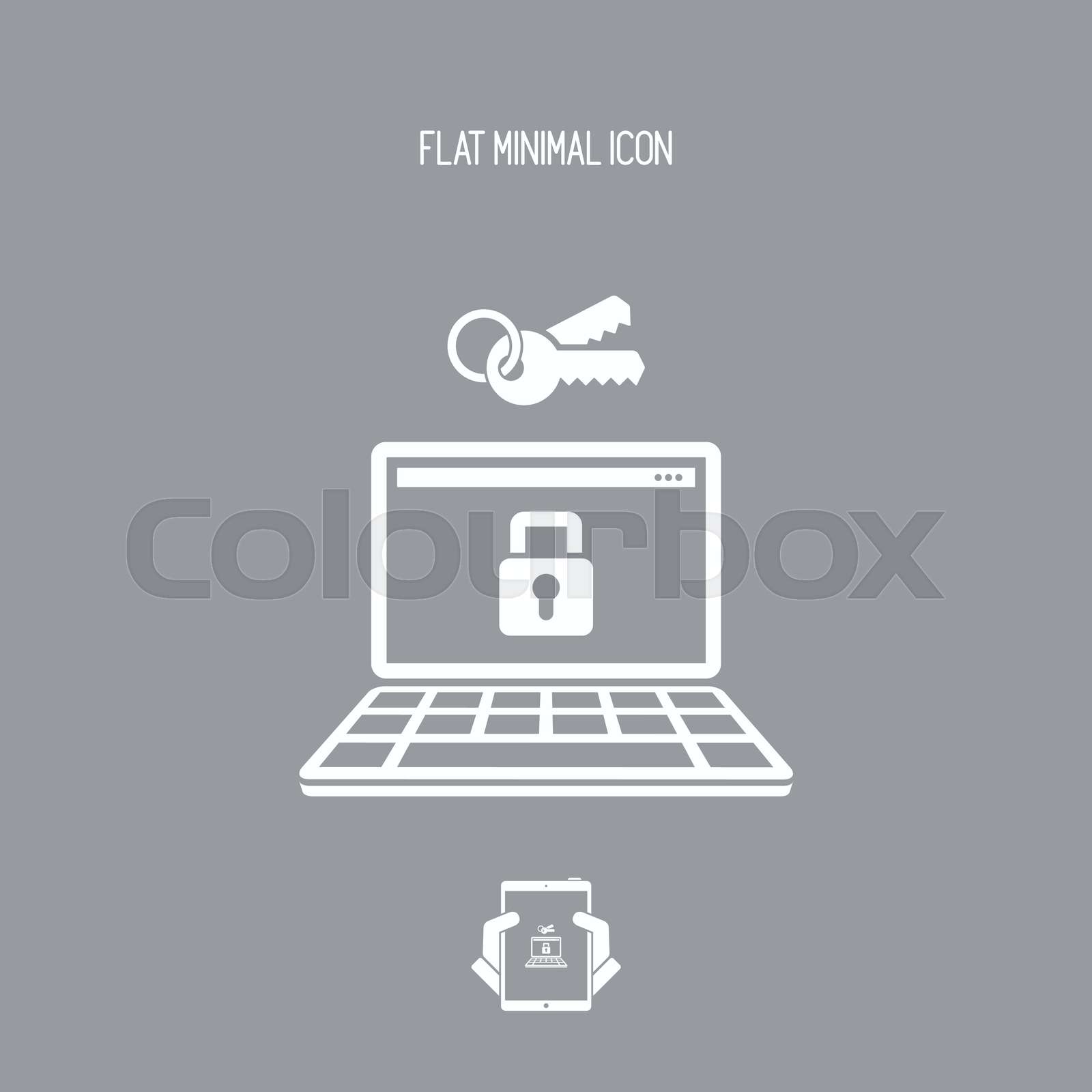 Private computer account - Flat minimal icon | Stock vector | Colourbox
