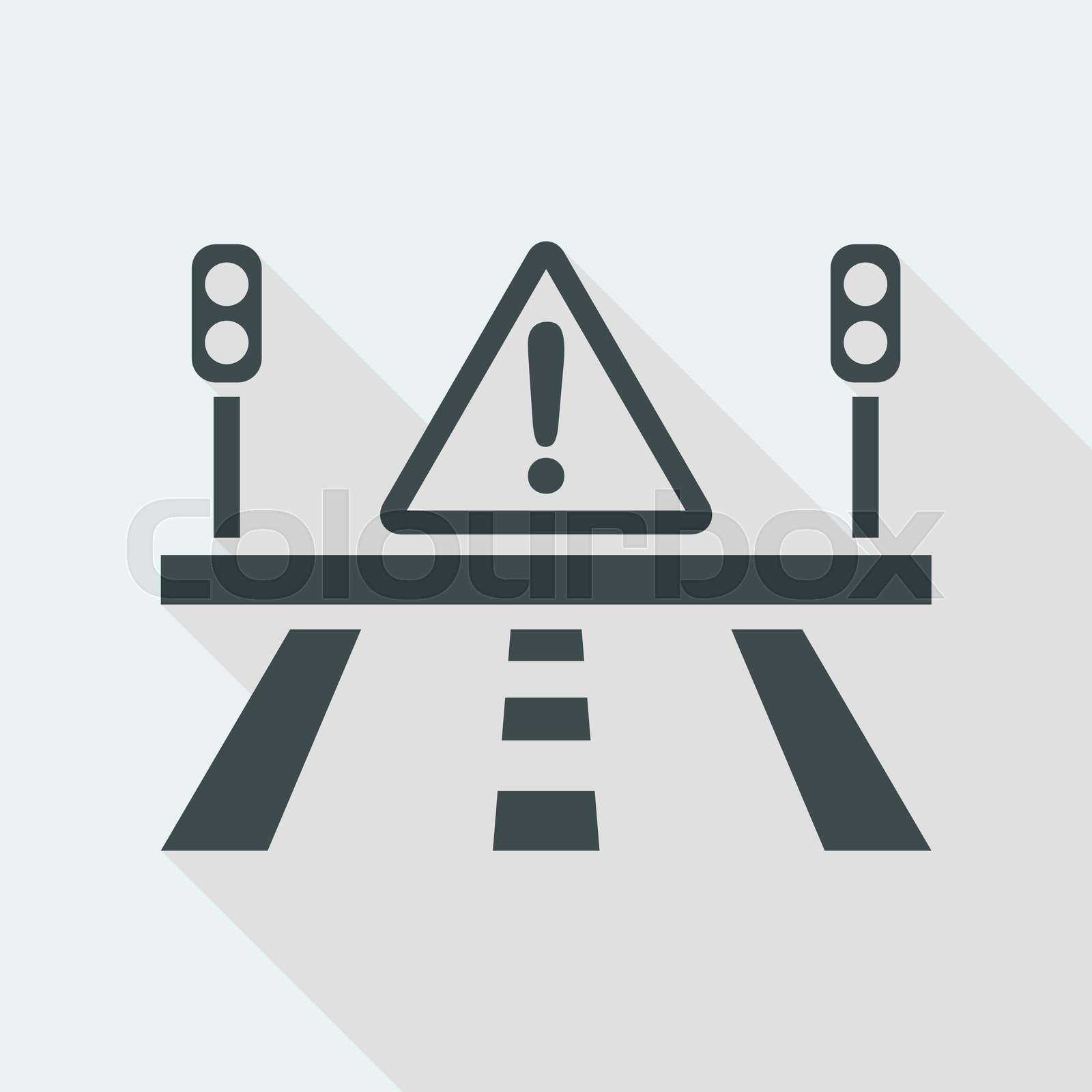 Vector illustration of single isolated road danger icon | Stock vector ...