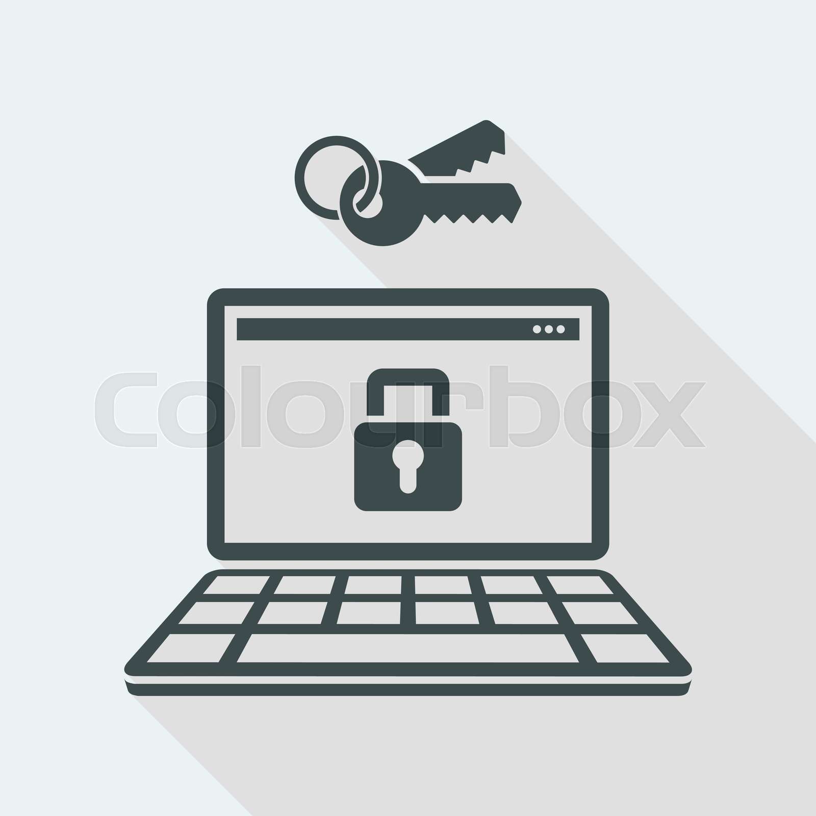 Private computer account - Flat minimal icon | Stock vector | Colourbox