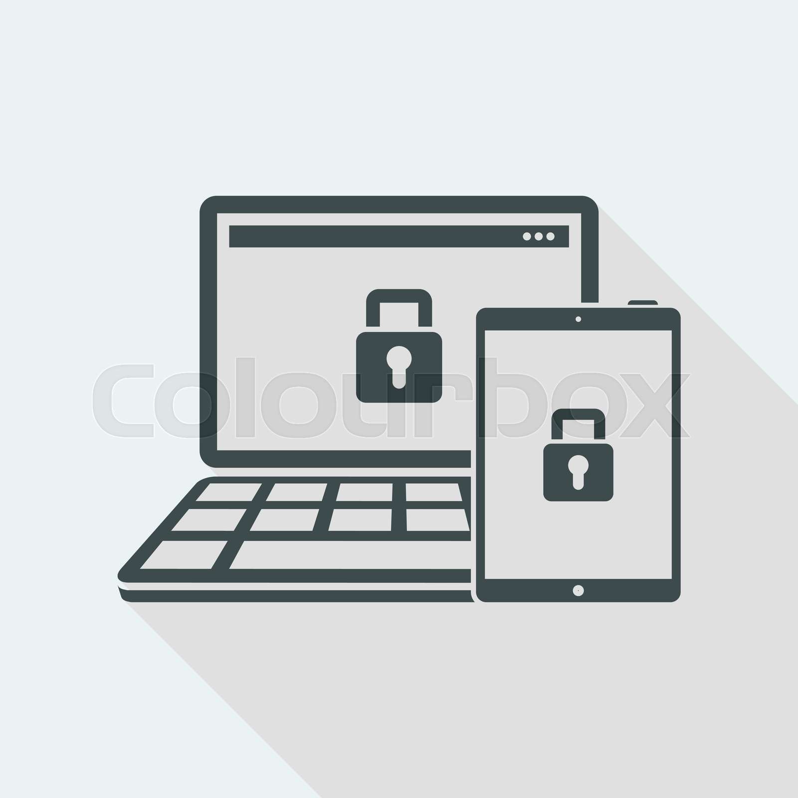 Multi devices protection icon | Stock vector | Colourbox