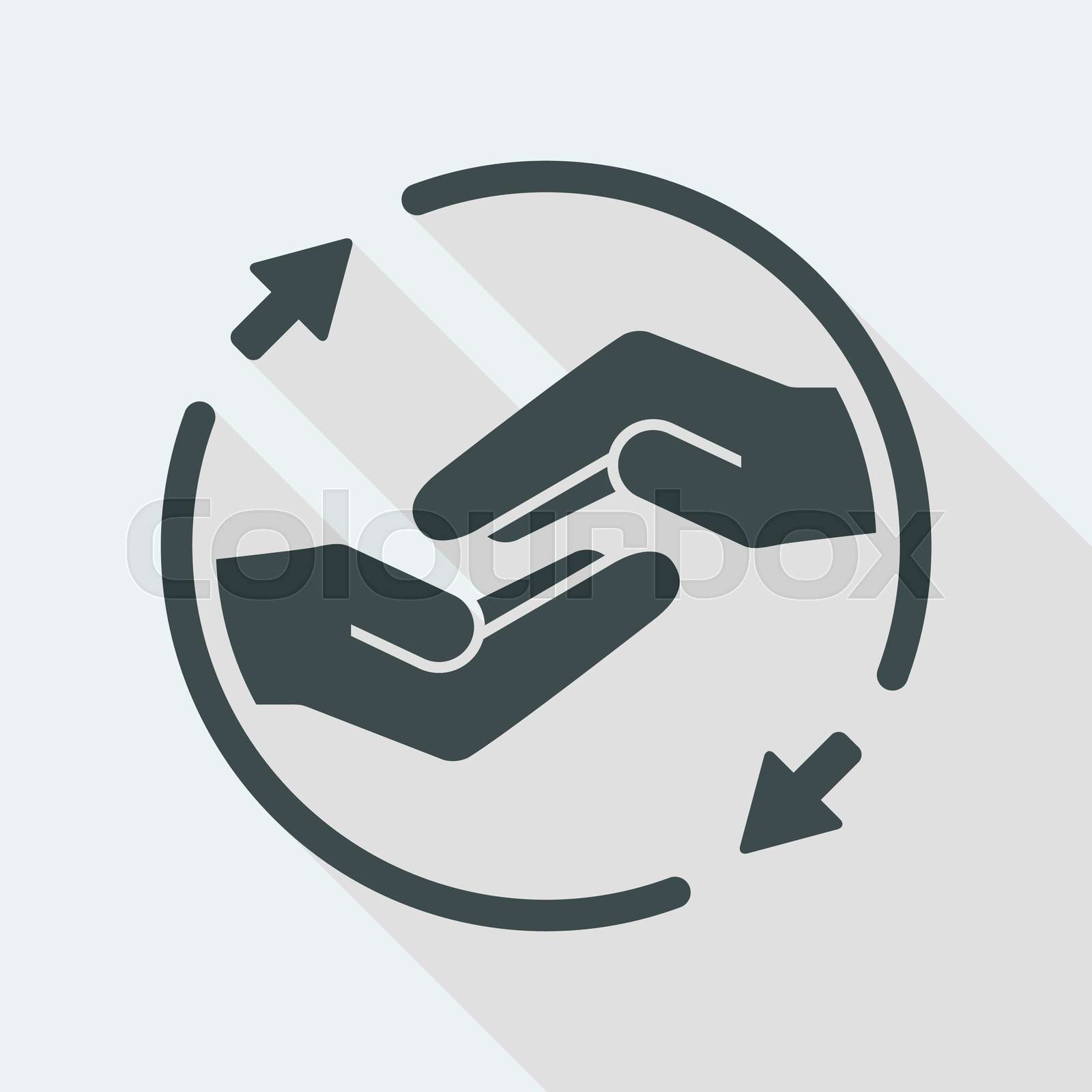 Mutual assistance - Vector minimal icon | Stock vector | Colourbox