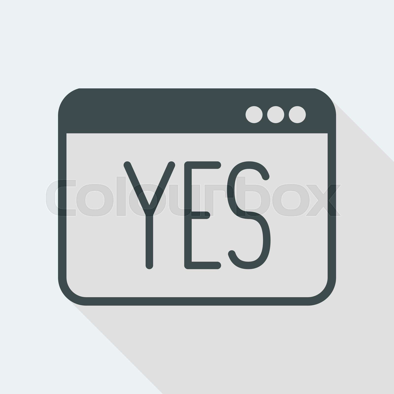 Checkbox computer decision - Minimal vector icon | Stock vector | Colourbox