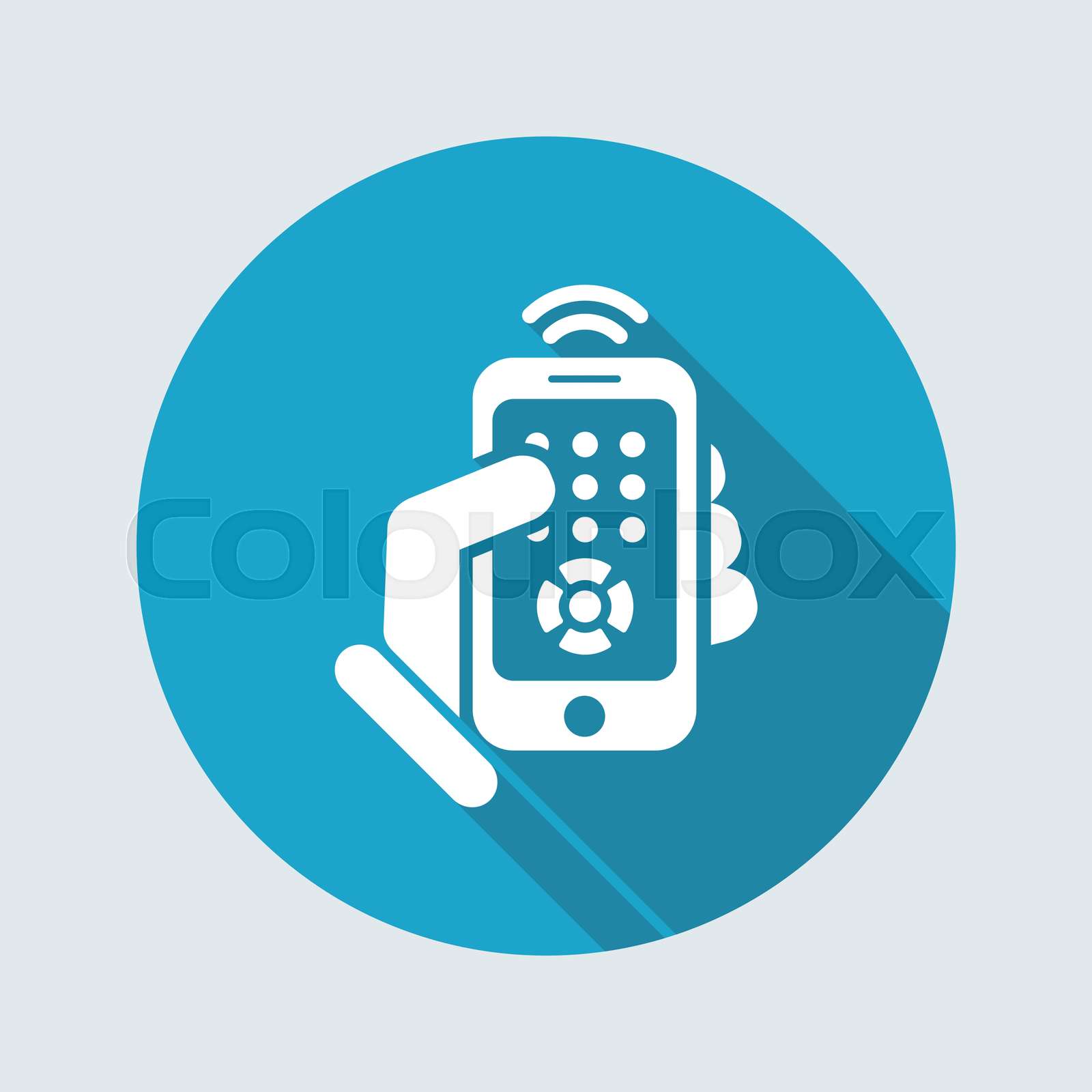 Smartphone remote control icon | Stock vector | Colourbox