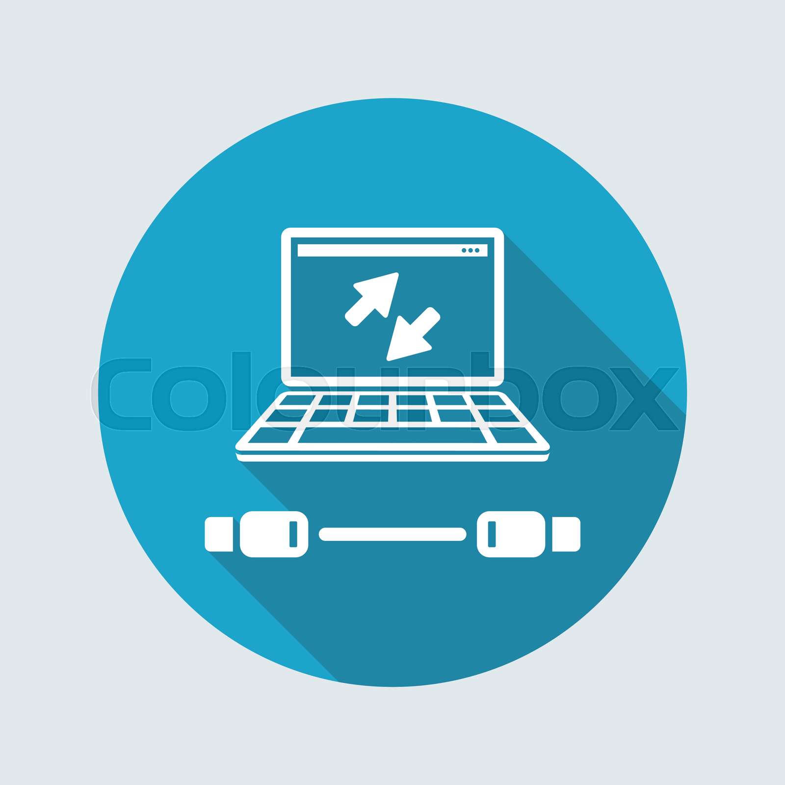 Usb Cable Connection Flat Minimal Icon Stock Vector Colourbox