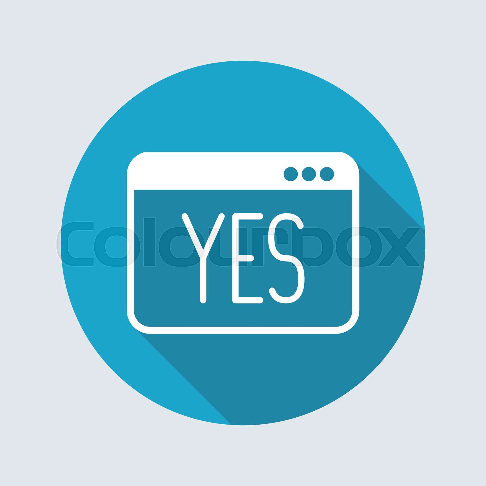 Checkbox computer decision - Minimal vector icon | Stock vector | Colourbox