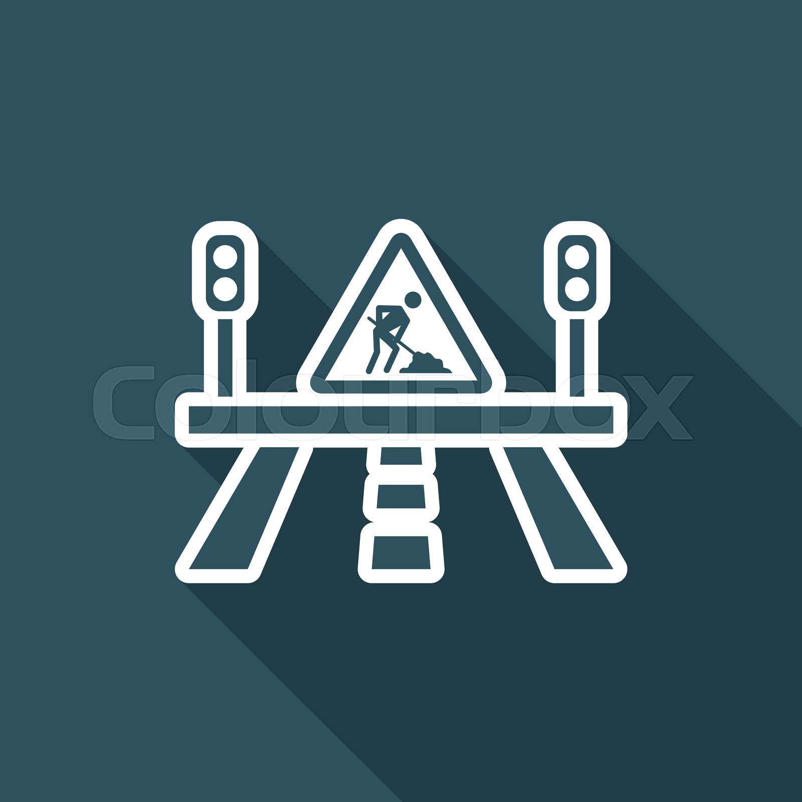 Vector illustration of single isolated work in progress icon | Stock ...