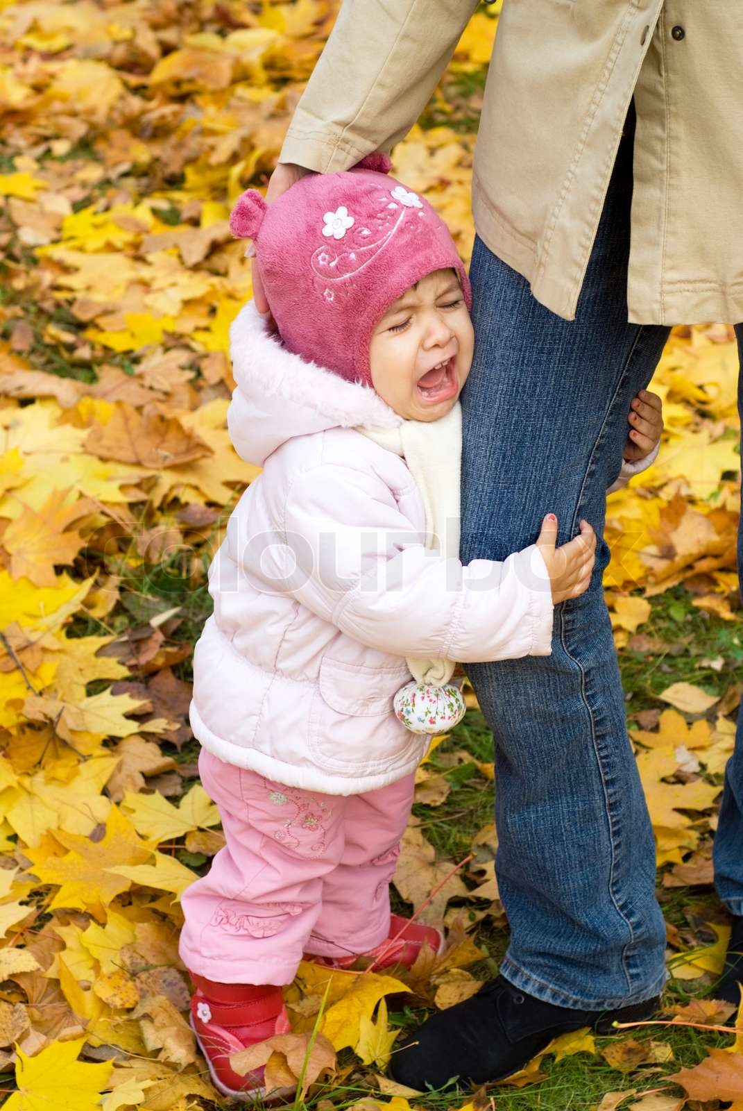 crying baby outdoor | Stock image | Colourbox