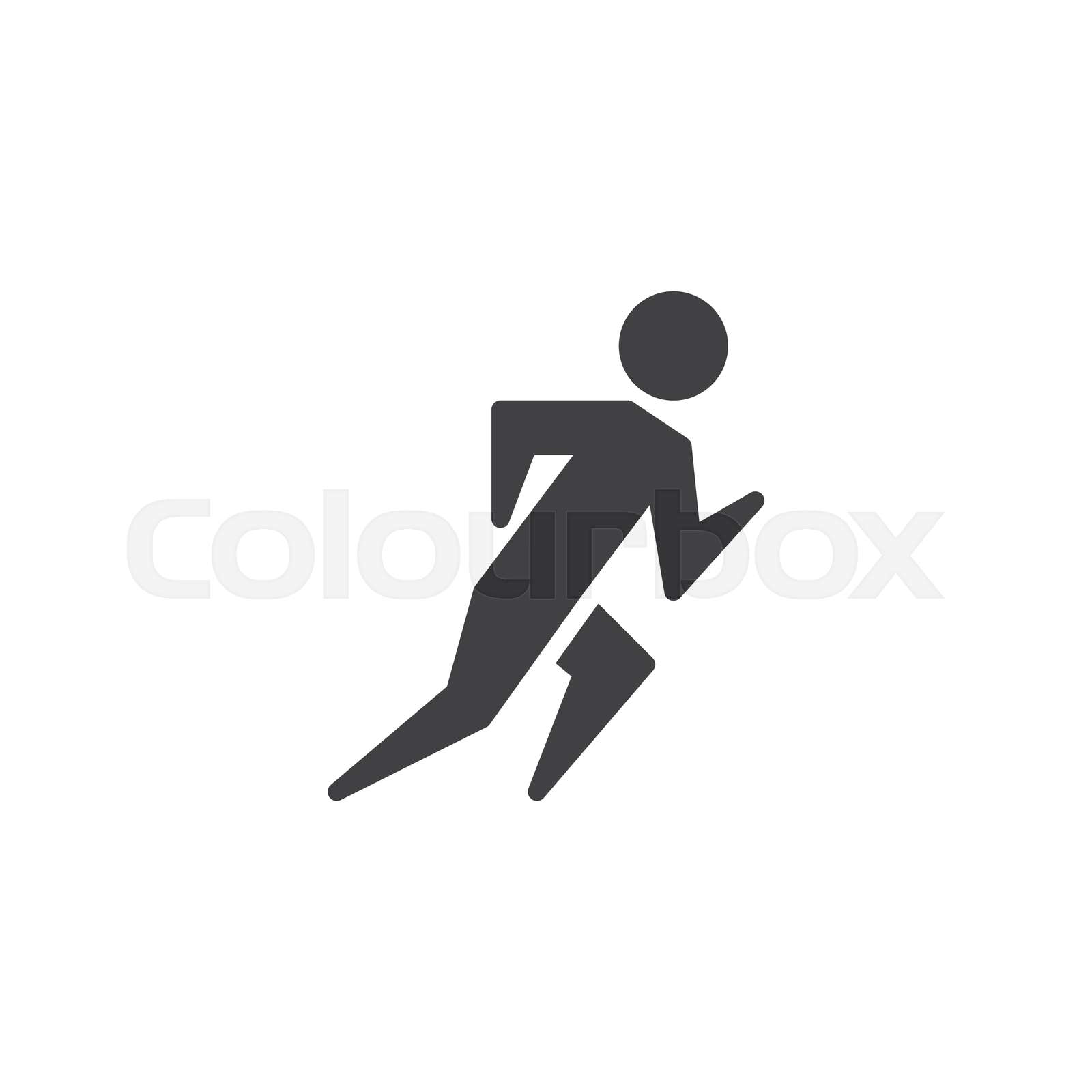 Track and field athlete vector icon | Stock vector | Colourbox