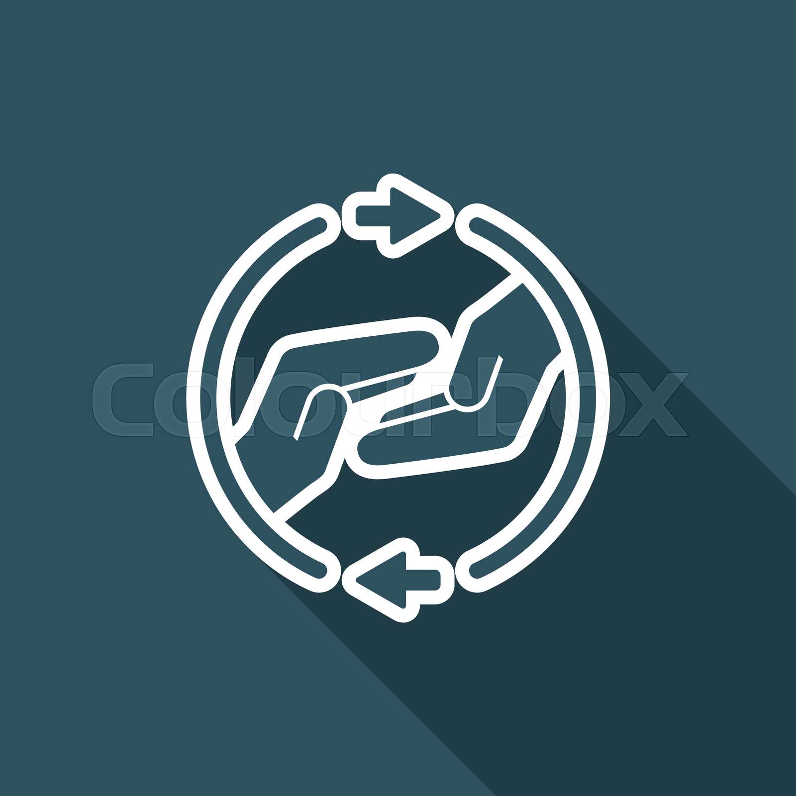 Mutual assistance - Vector minimal icon | Stock vector | Colourbox