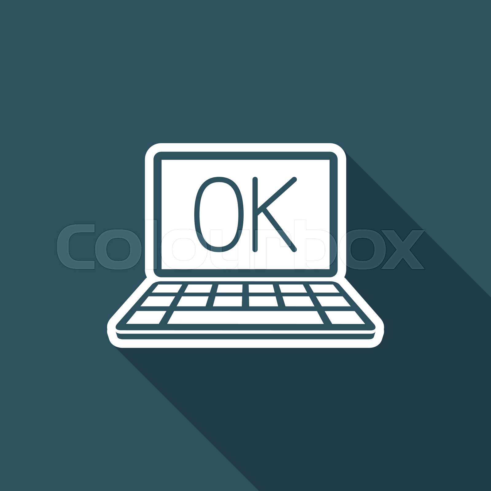 Checkbox computer decision - Minimal vector icon | Stock vector | Colourbox