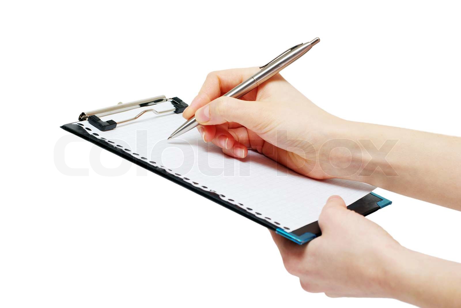 Stift in der Hand | Stock Bild | Colourbox