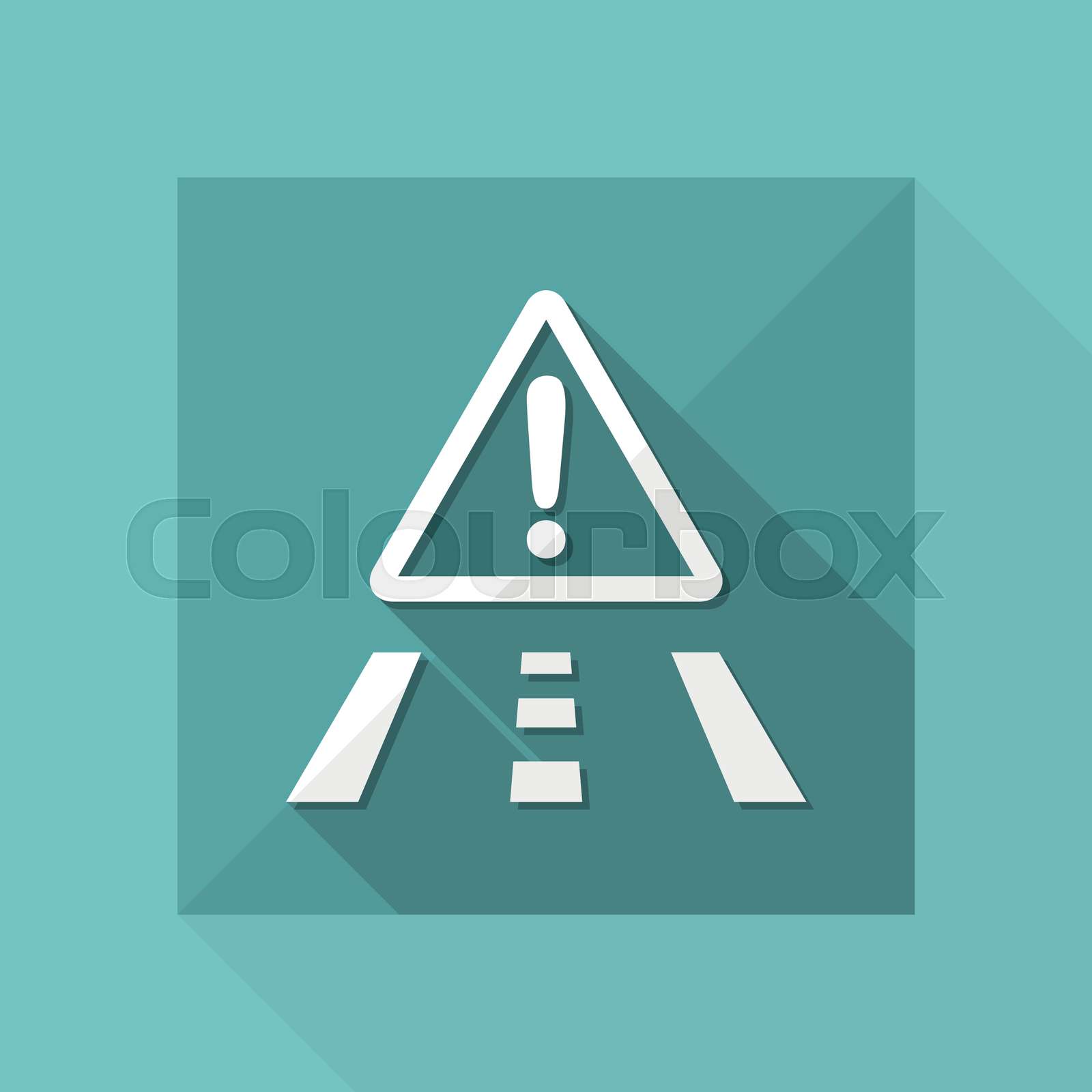 Vector illustration of single isolated danger road icon | Stock vector ...