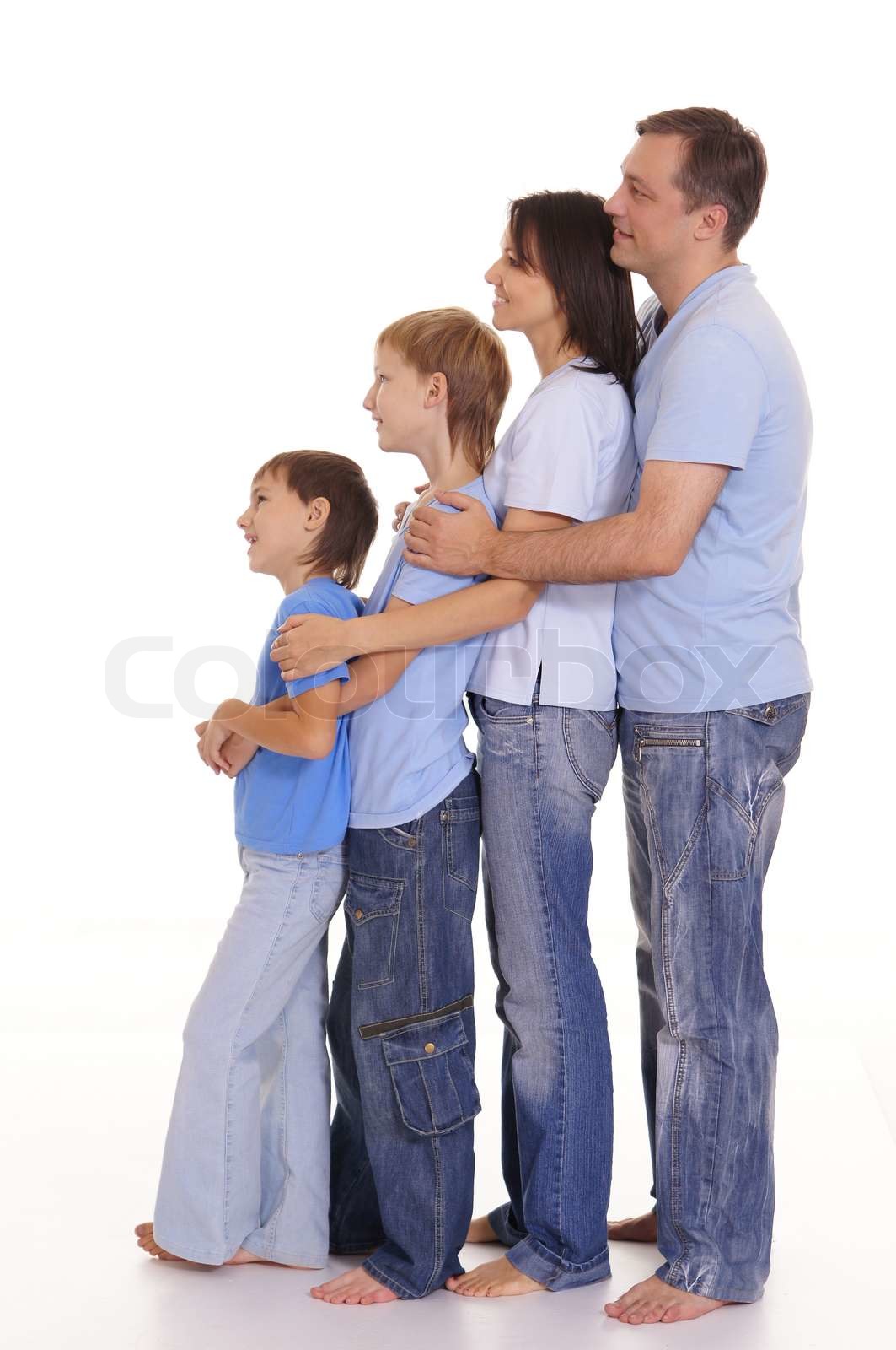 family ladder portrait | Stock image | Colourbox