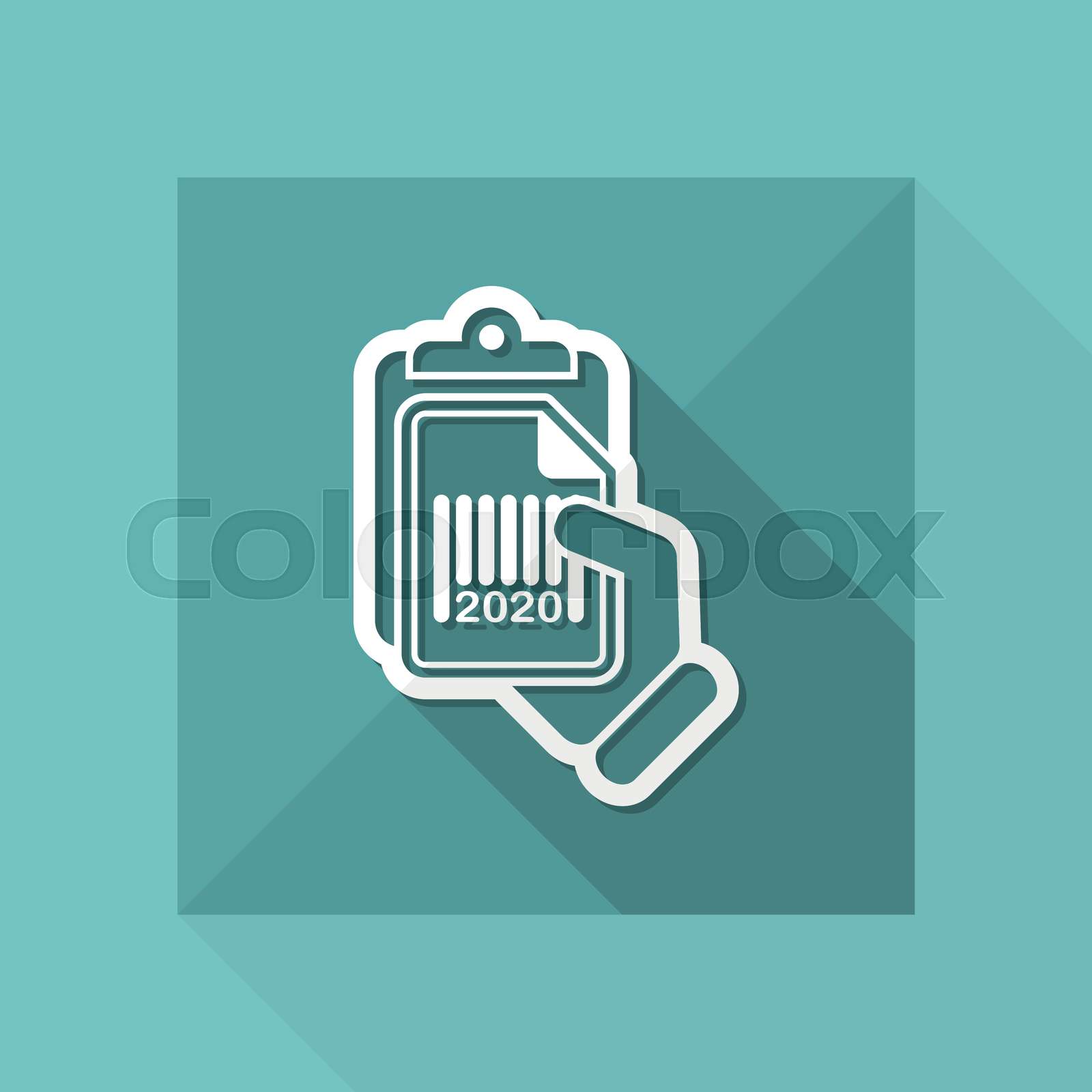 Document and barcode - Vector icon | Stock vector | Colourbox