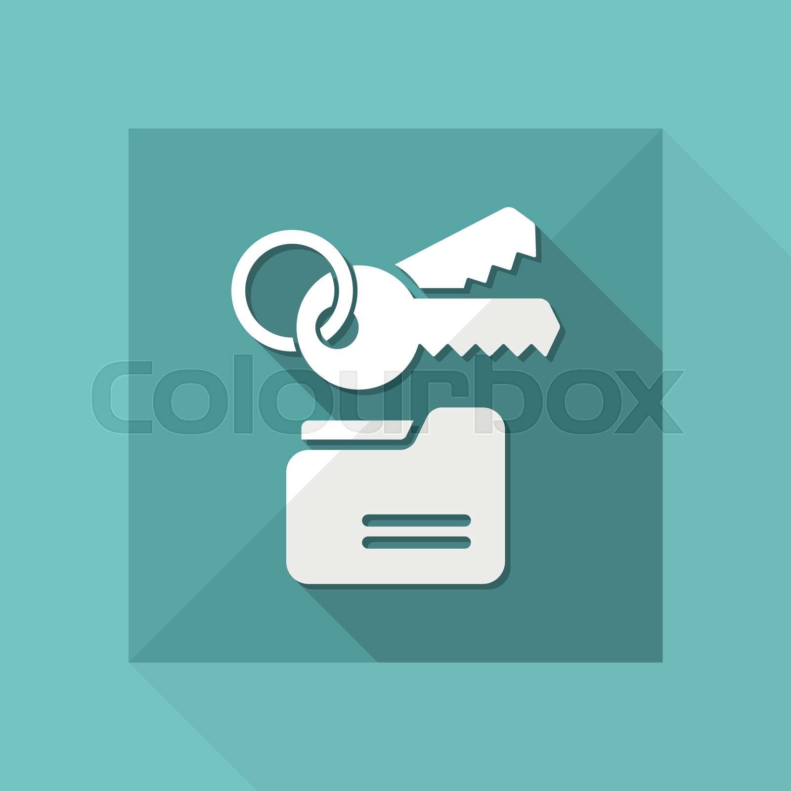 Private Folder Flat Minimal Icon Stock Vector Colourbox