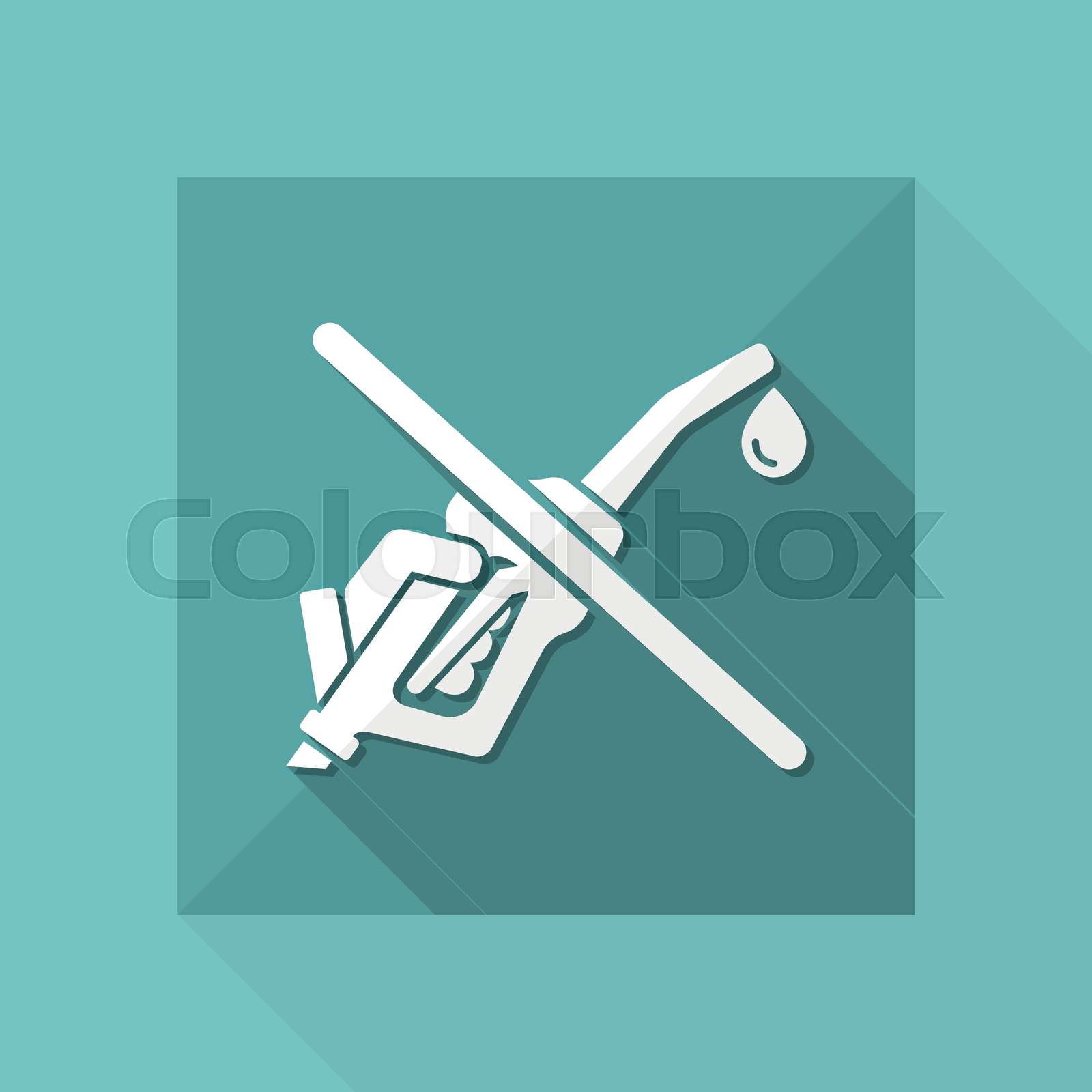 Fuel stop - Flat icon | Stock vector | Colourbox