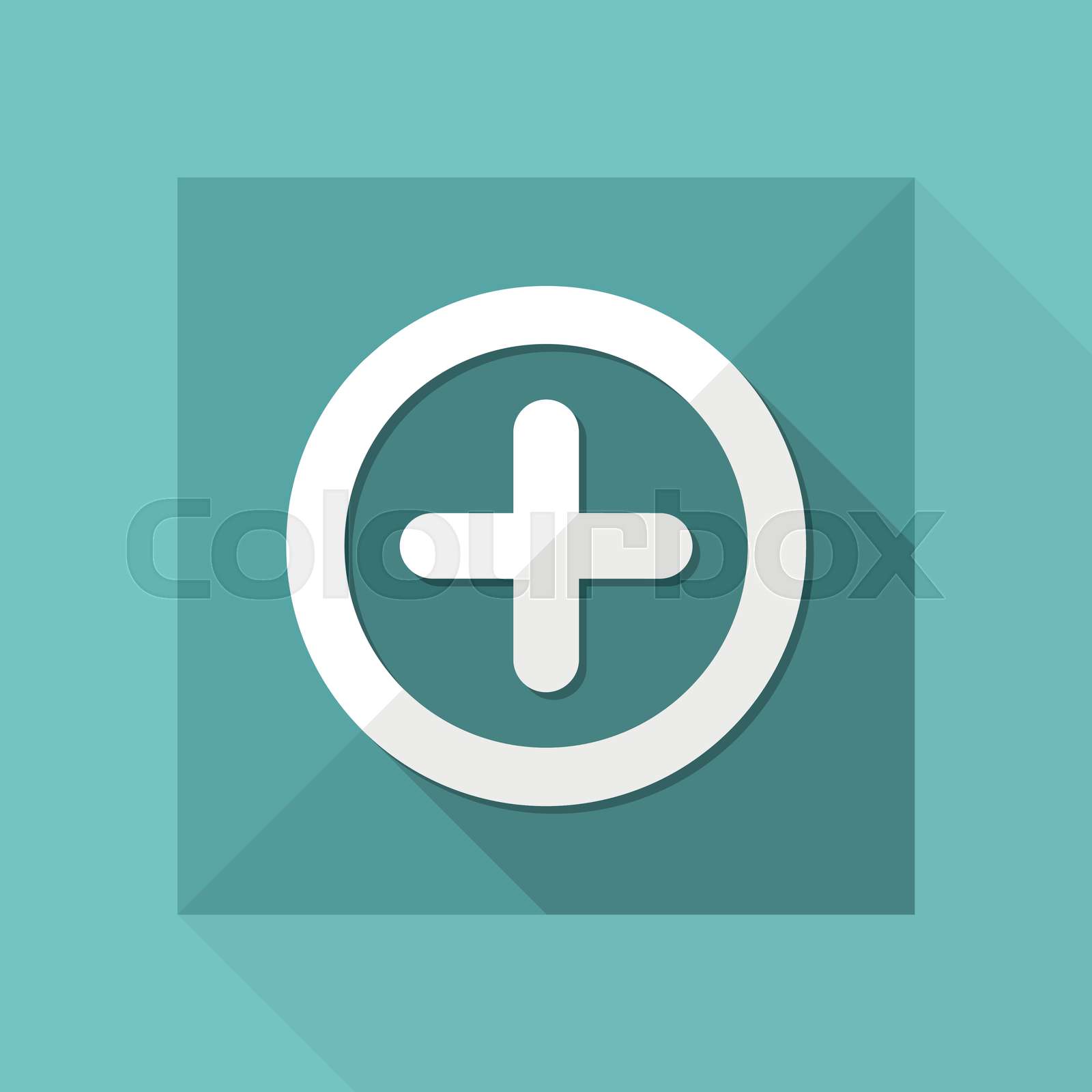 Plus concept flat icon | Stock vector | Colourbox