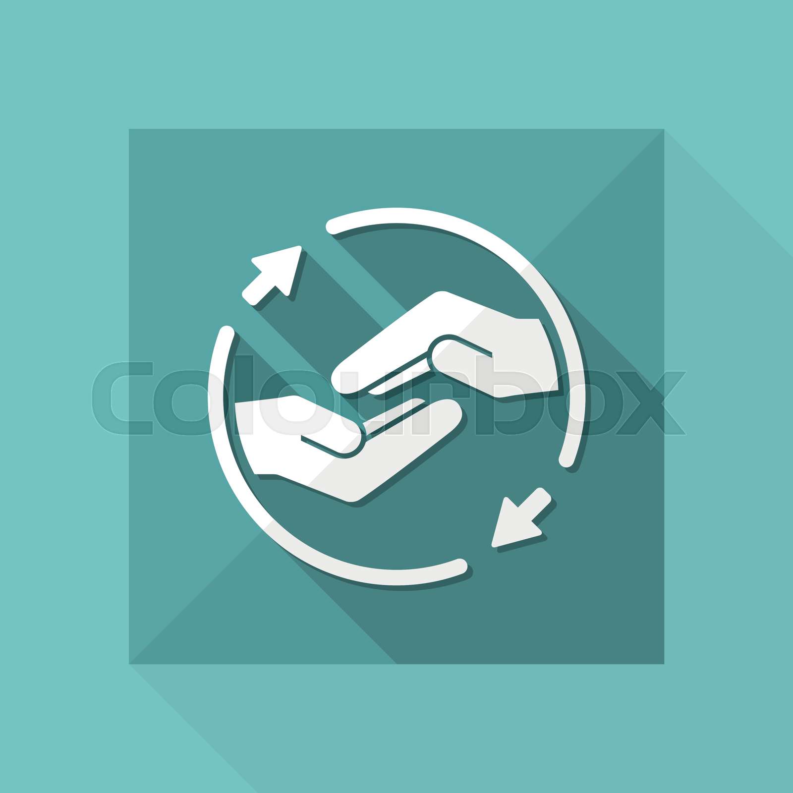 Mutual assistance - Vector minimal icon | Stock vector | Colourbox