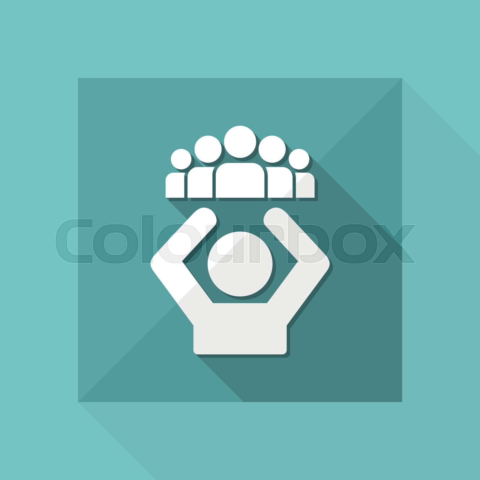 Teamwork support - Vector web icon | Stock vector | Colourbox