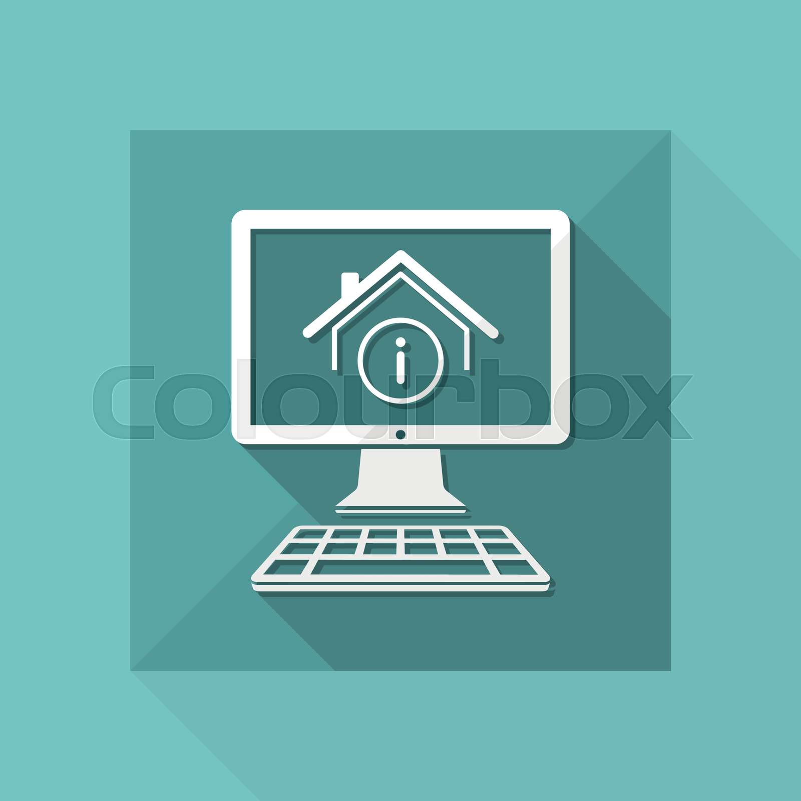 House info - Vector icon of computer application | Stock vector | Colourbox