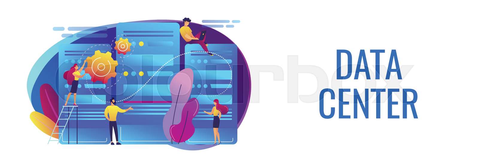 Data center concept banner header. | Stock vector | Colourbox
